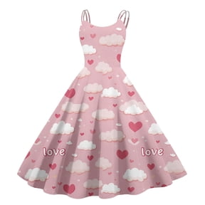 LWavelet Valentine's 2026 Love Heart Dress for Women, Sweetheart Rose ...