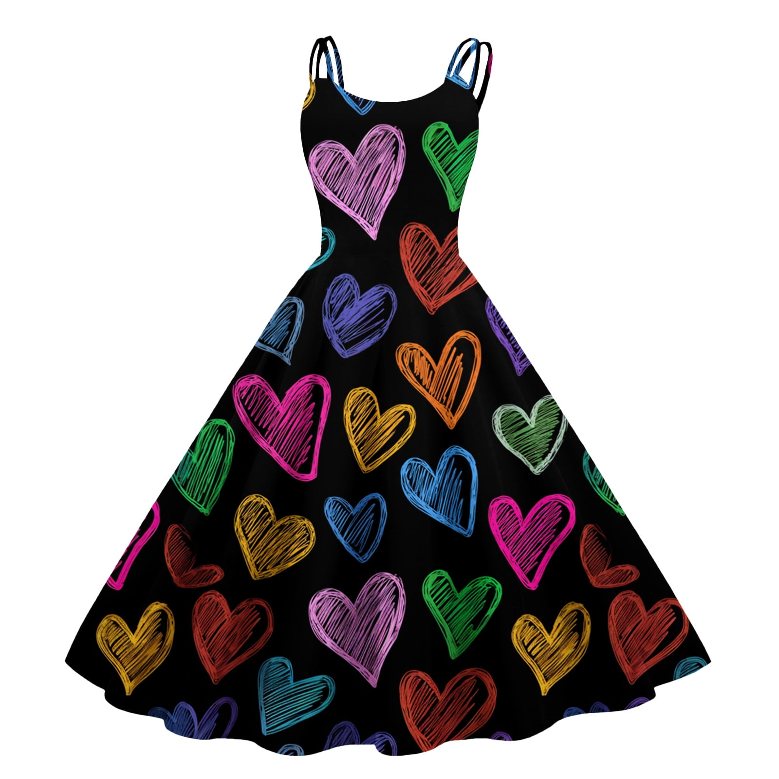 LWavelet 2026 Valentine's Whimsical Valentine Sundress, Spaghetti Strap ...