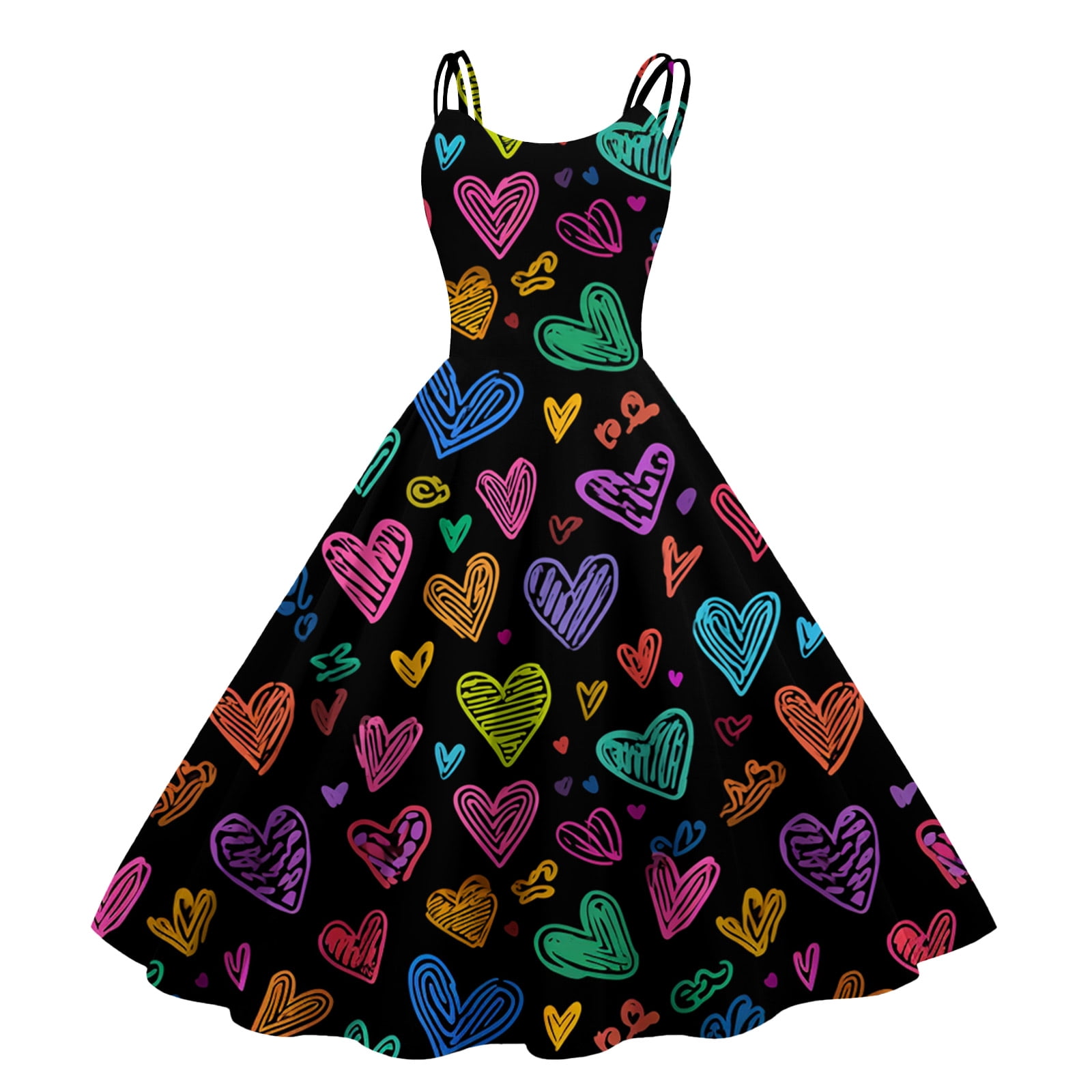 LWavelet 2026 Valentine's Whimsical Valentine Sundress, Spaghetti Strap ...
