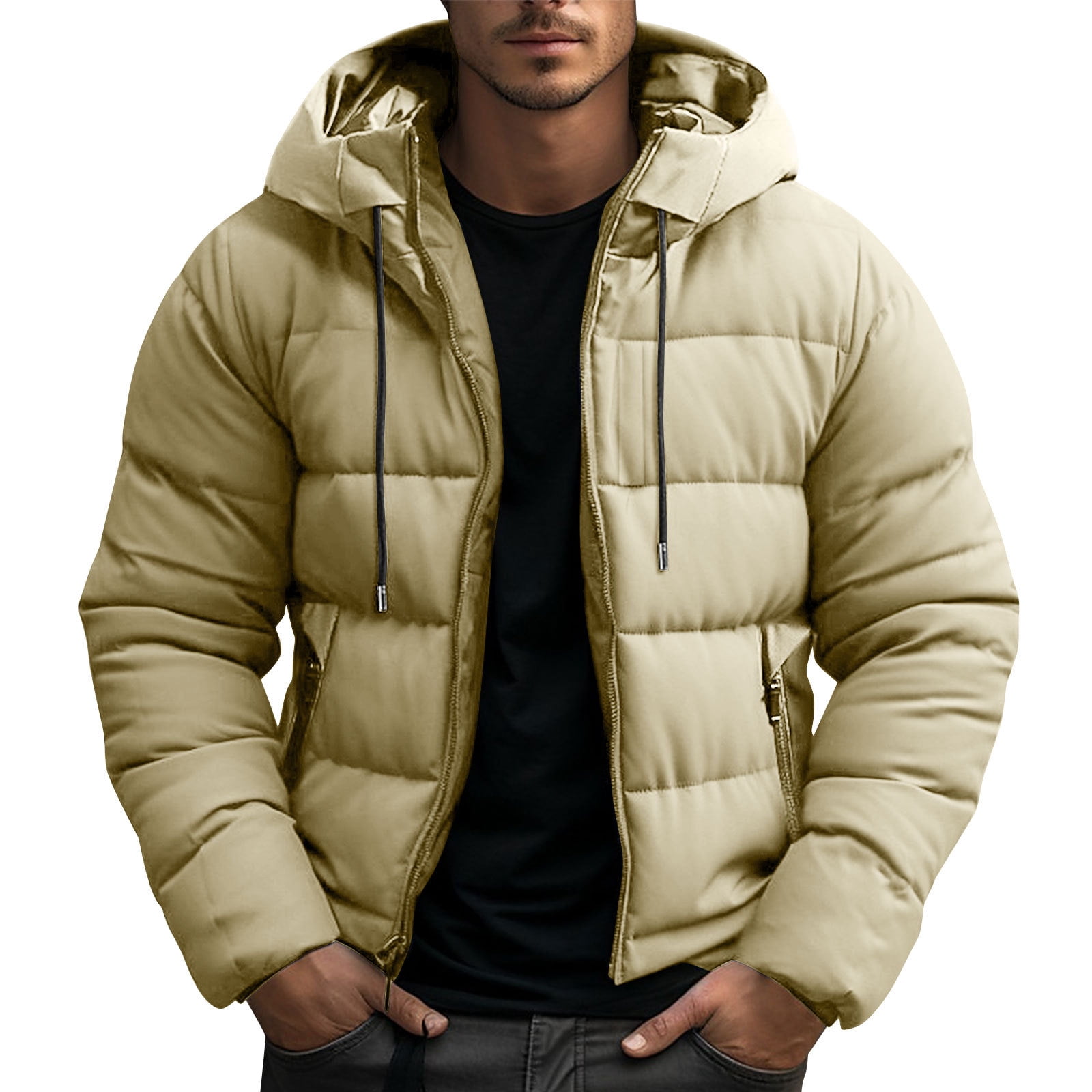LWavelet Jacket Men Heavyweight Warm Winter Coats Windproof Thermal ...