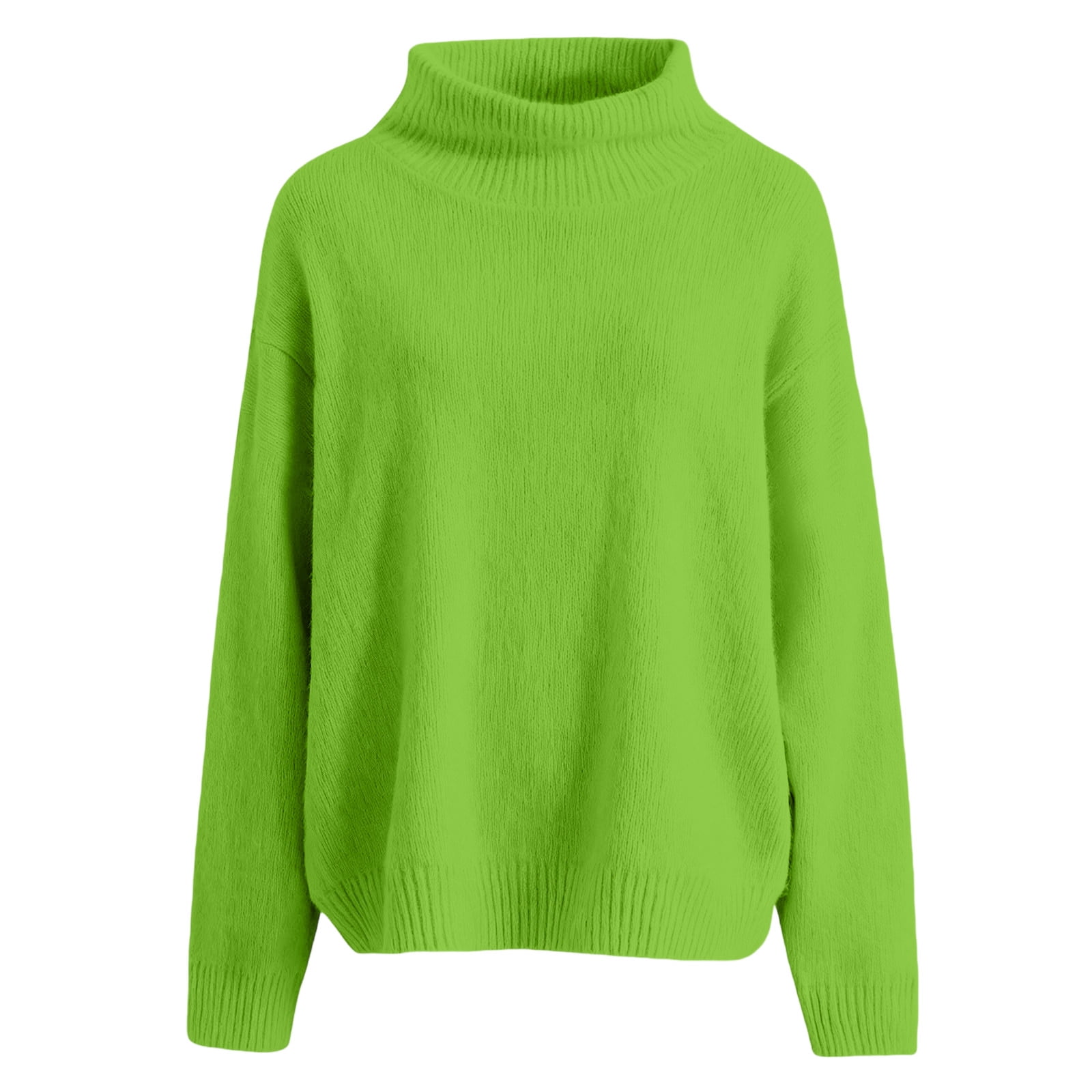 LWavelet Women's Turtleneck Ribbed Texture Oversized Knit Sweater Soft ...