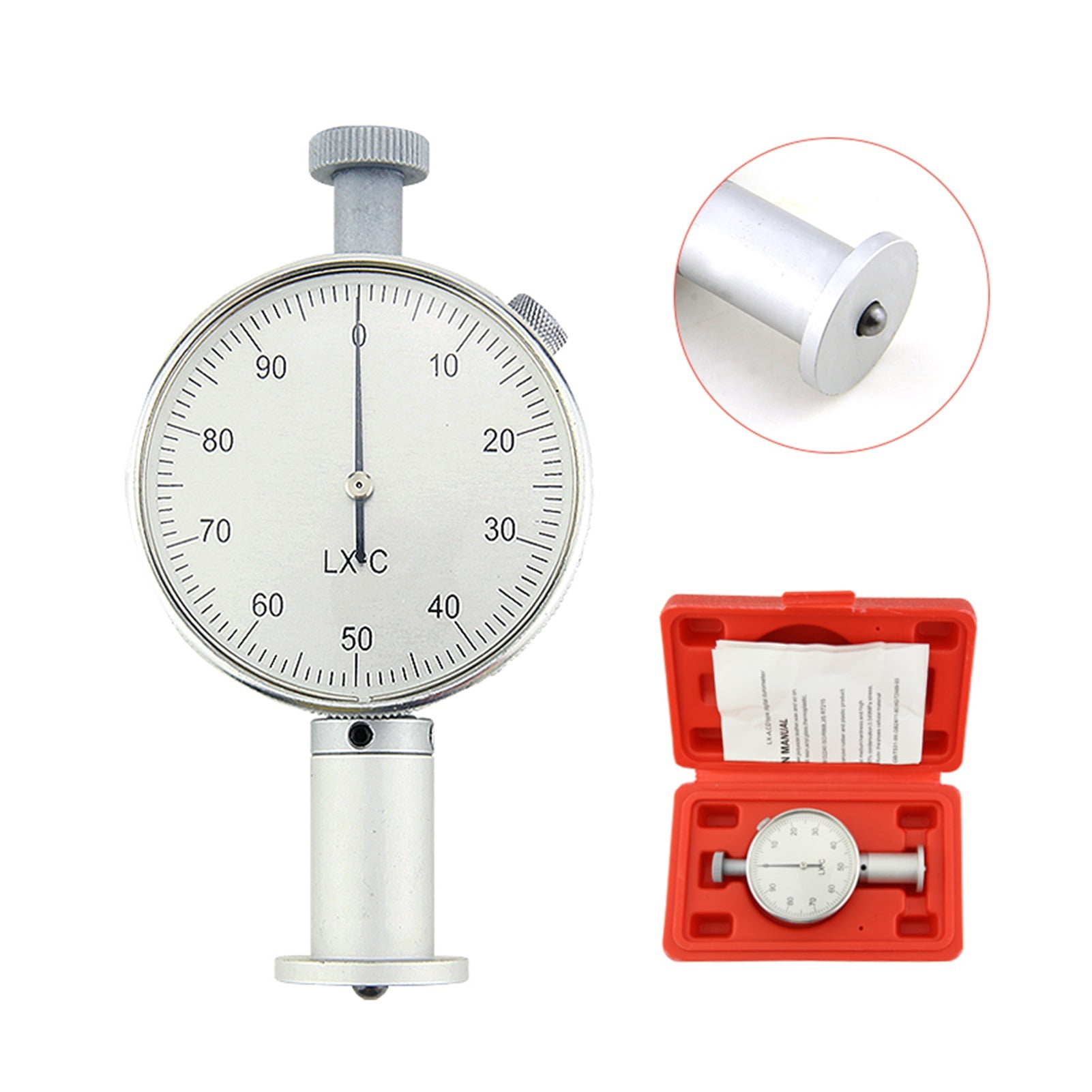 LX-A/C/D Hardness Tester Dial Indicator Table Tire Plastic Rubber Test ...