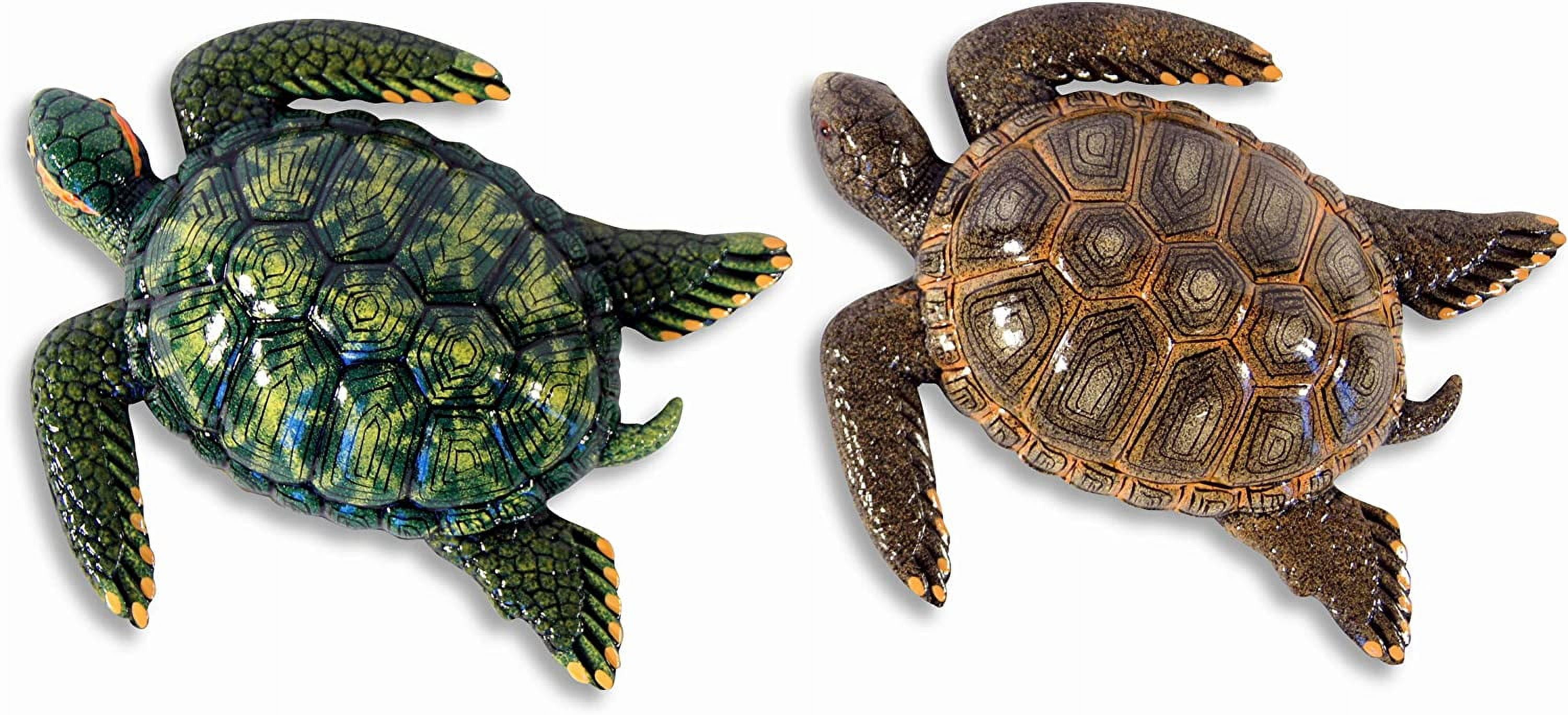 LX Handpainted Assorted Sea Turtle Wall Mount Plaque 6" (Set Of 2 ...