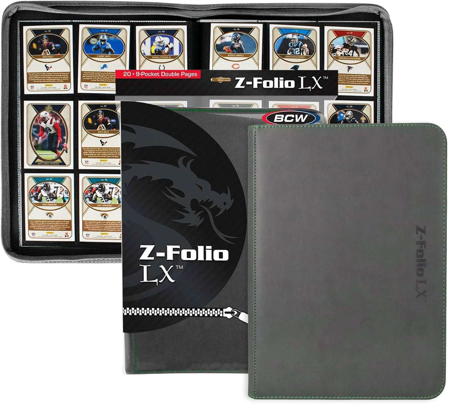 LX Zipper Folio 9-Pocket Binder (Grey) - Walmart.com