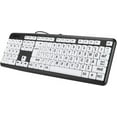 Lxf 104 Keys Large Key Keyboard Black Low Vision Keyboard Usb Wired