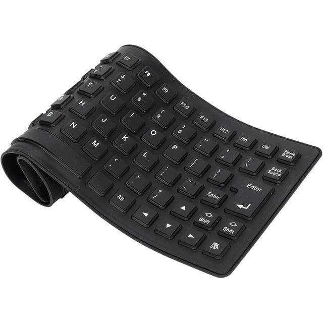 LXF Foldable Silicone Keyboard, USB Wired Waterproof Rollup Keyboard ...