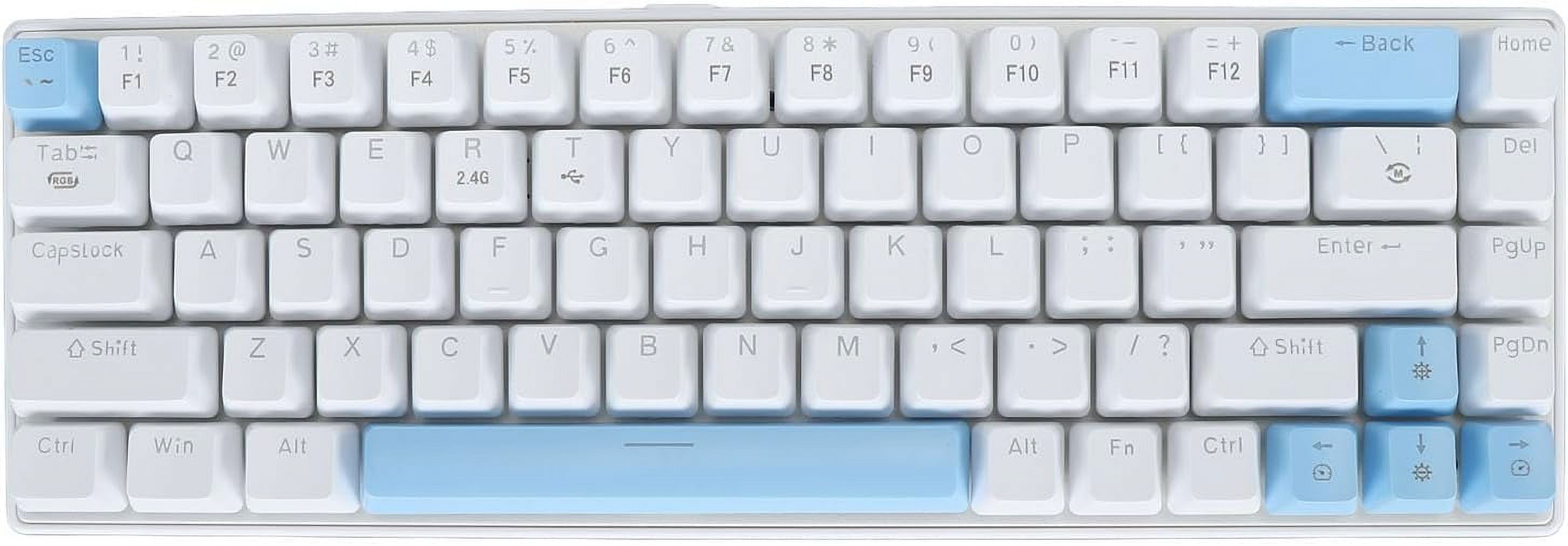 LXF Mechanical Gaming Keyboard, RGB Backlit Mechanical Keyboard 61 Keys ...