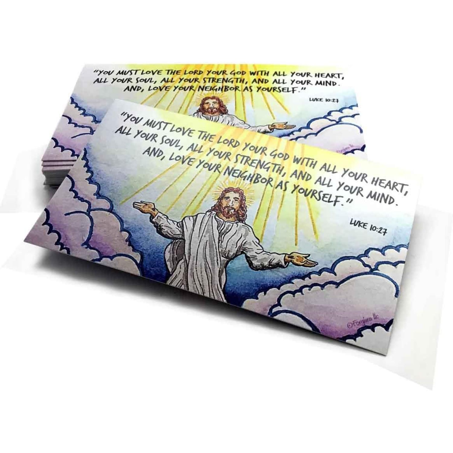 LXFF 10 Commandments Jesus Inspirational Pocket Card 100 Pack - Walmart.com