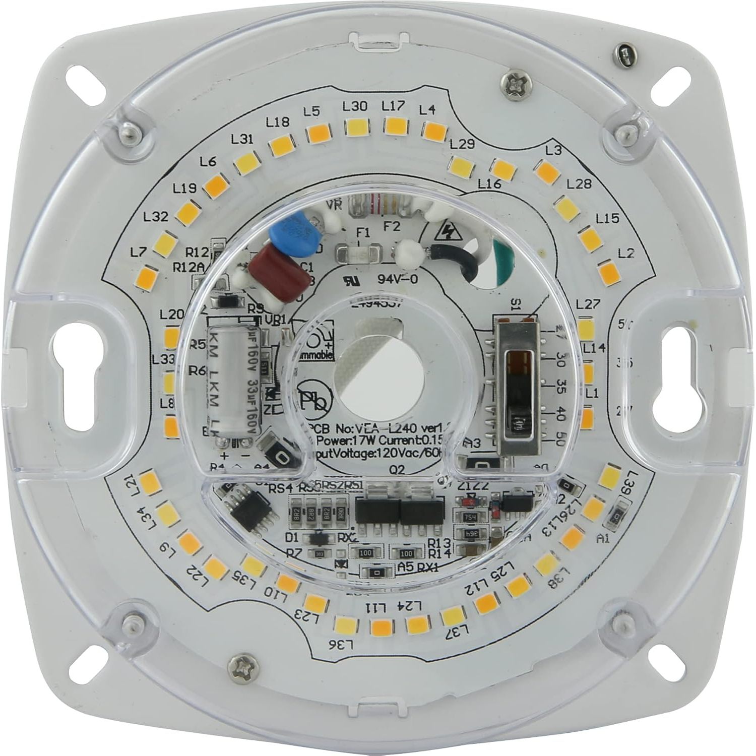 LXFF LED Retrofit Light Engine, 4-Inch, 4000K Cool White, 17 Watt ...