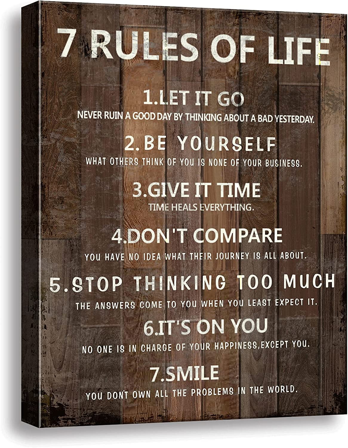 LXHB 7 Rules of Life Wall Art Motivational spirational Poster Prted on ...