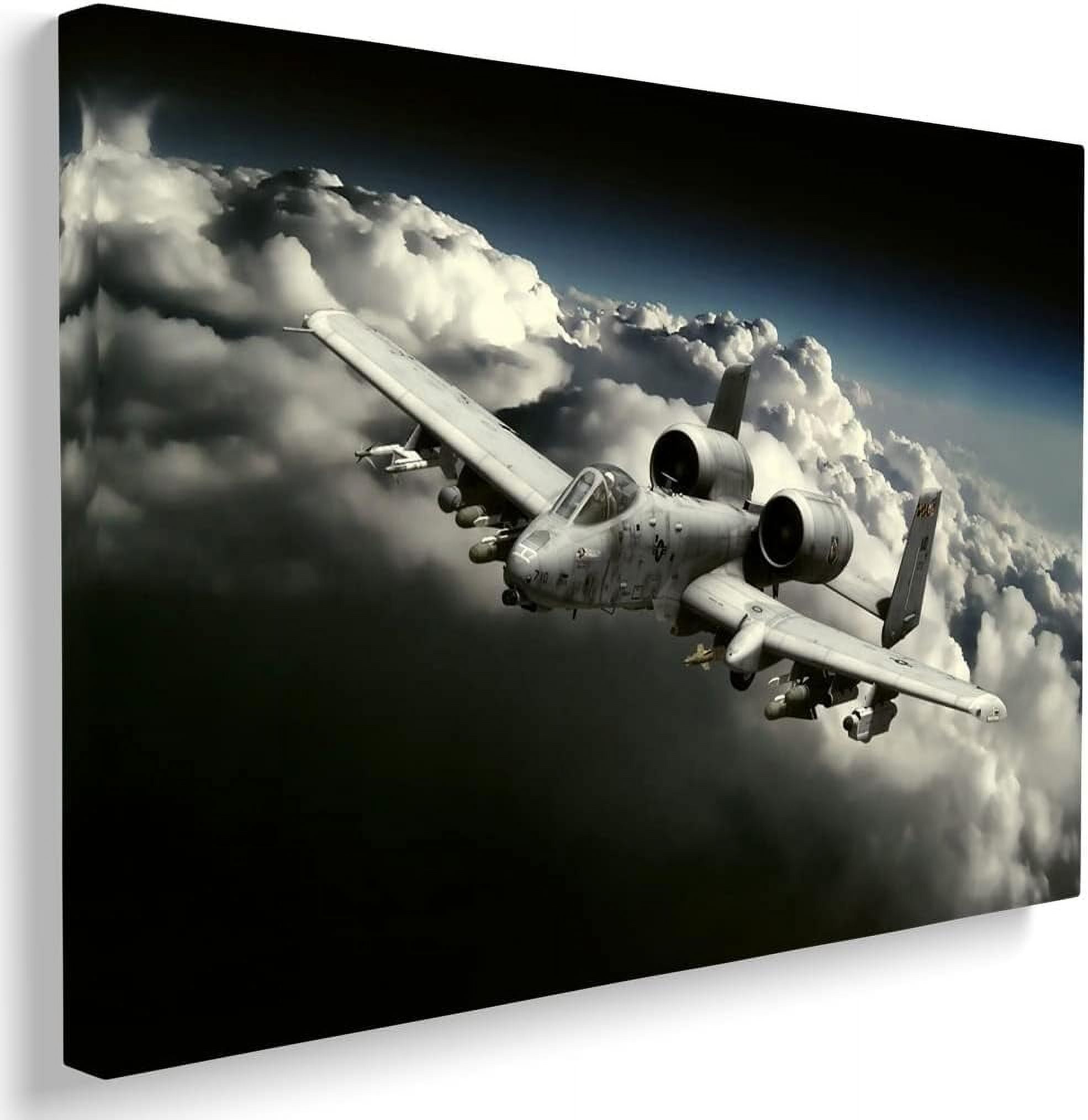 LXHB A-10 Airplane Canvas Wall Art Thunderbolt II A-10 Attack Plane ...
