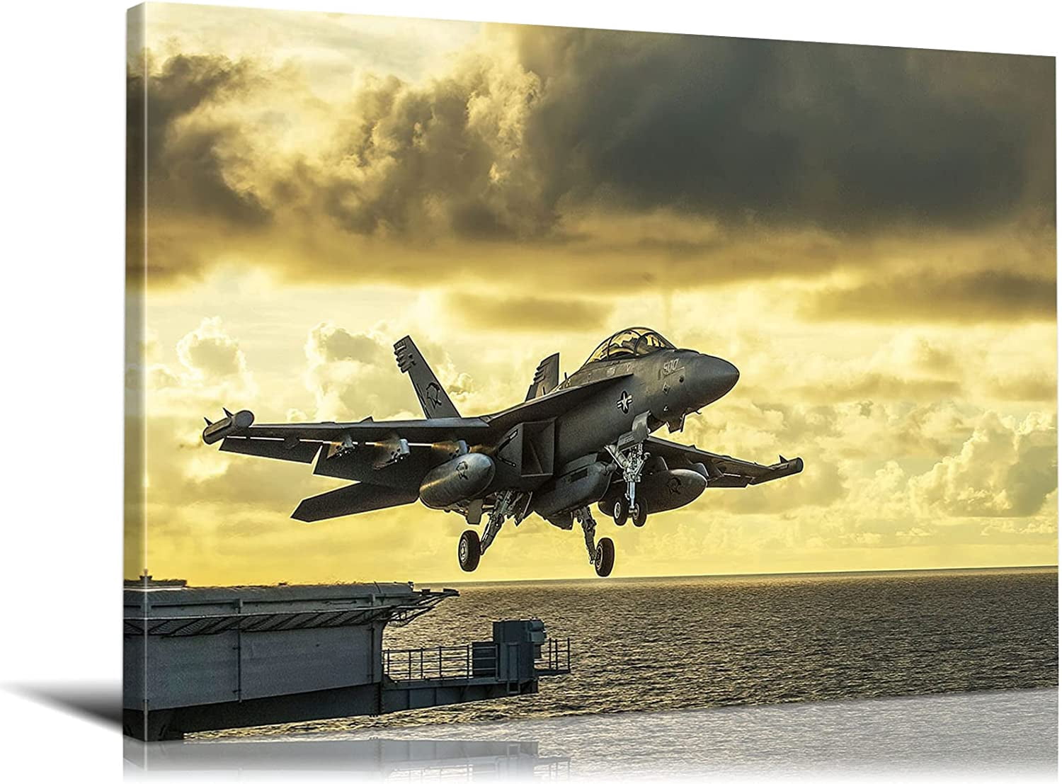 LXHB Aviation Art Airplane Canvas Wall Art Military Wall Art Aviation ...