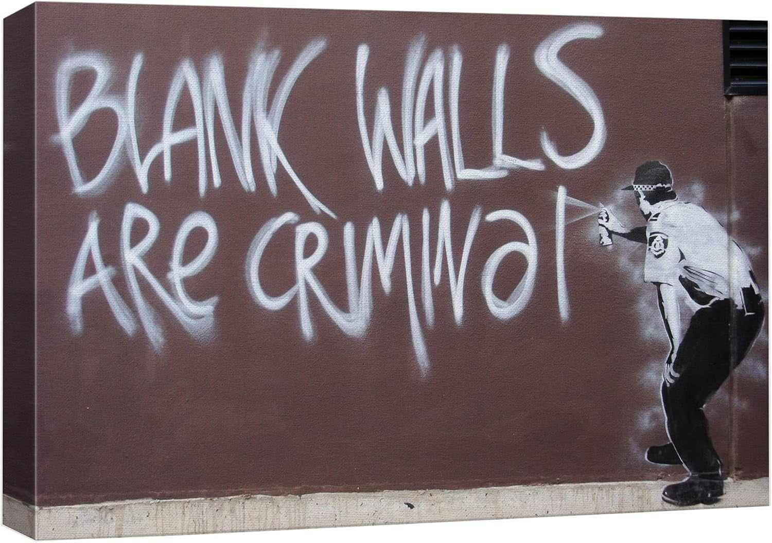 LXHB Canvas Prt Wall Art Banksy Blank Walls are Crimal Graffiti ...
