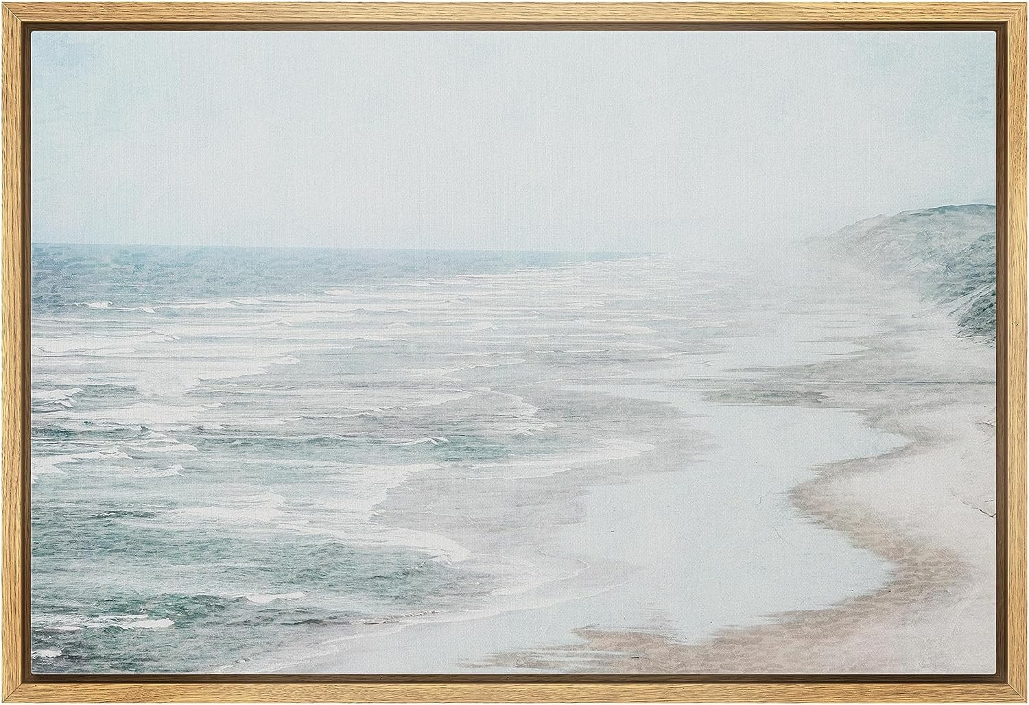 LXHB Canvas Prt Wall Art Misty Fog Coastal Beach Shore Nature ...