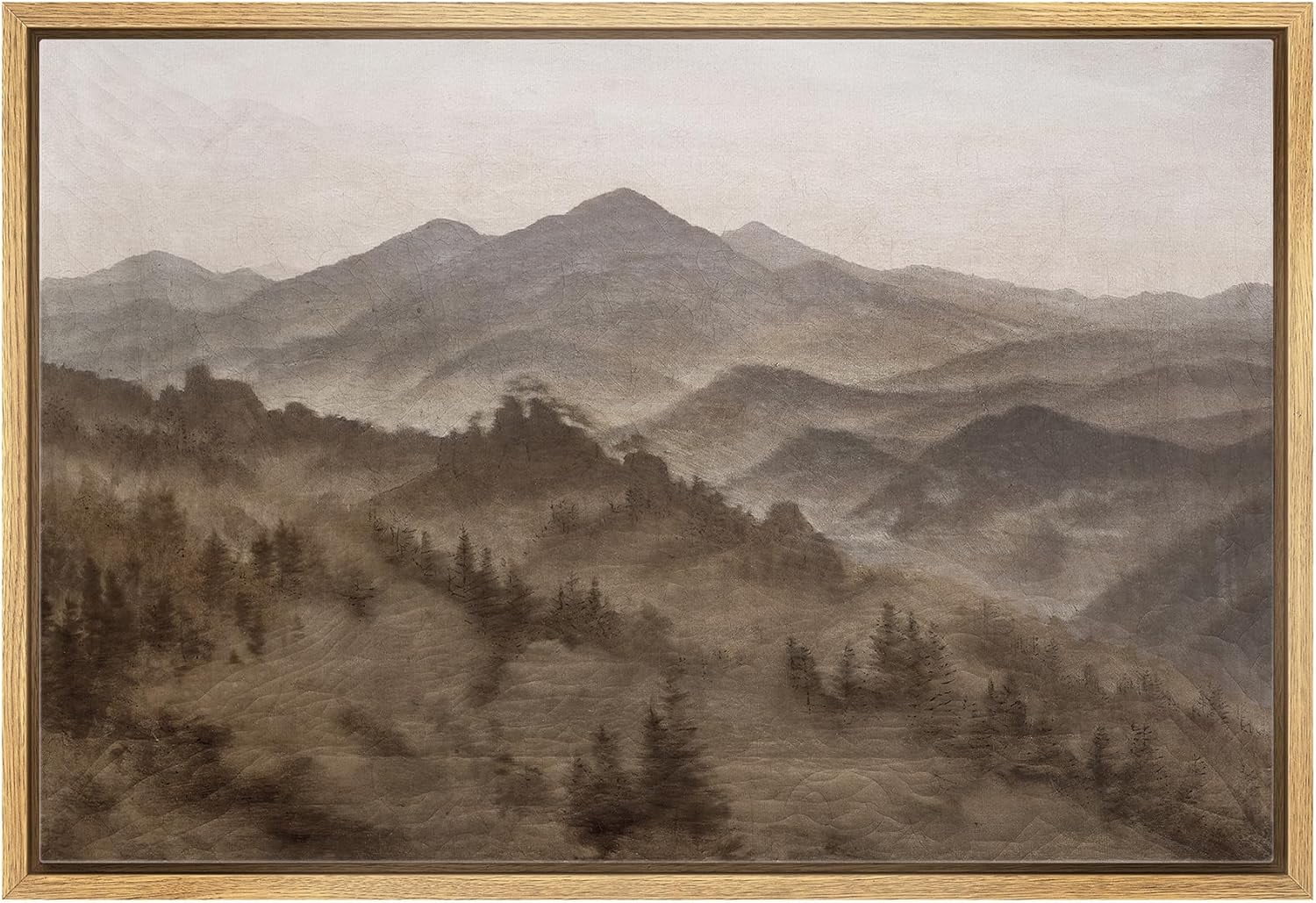 LXHB Canvas Prt Wall Art Misty Mounta Ridges Tranquil Nature Landscape ...