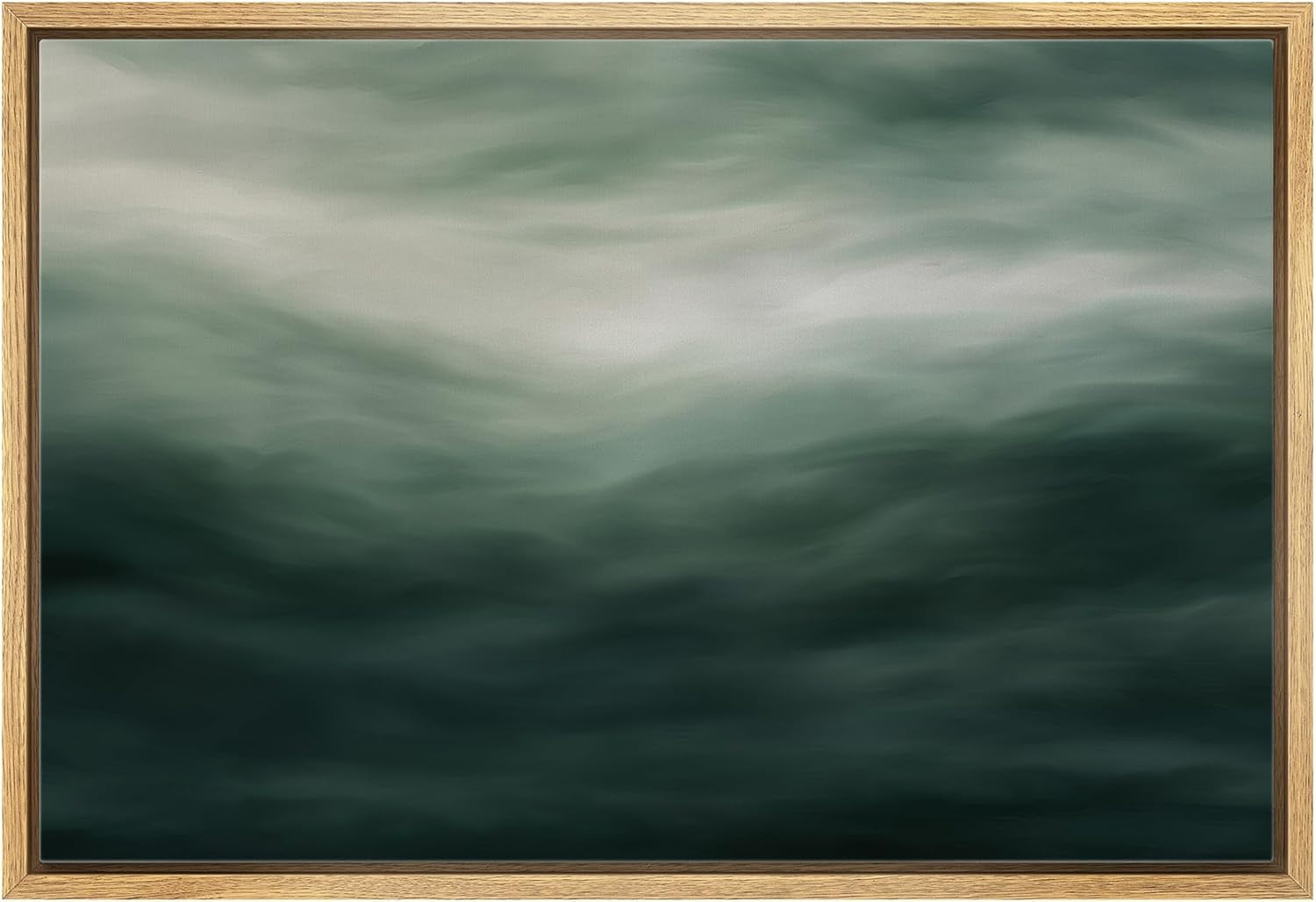 LXHB Canvas Prt Wall Art Moody Green Horizon Tranquil Abstract Nature ...