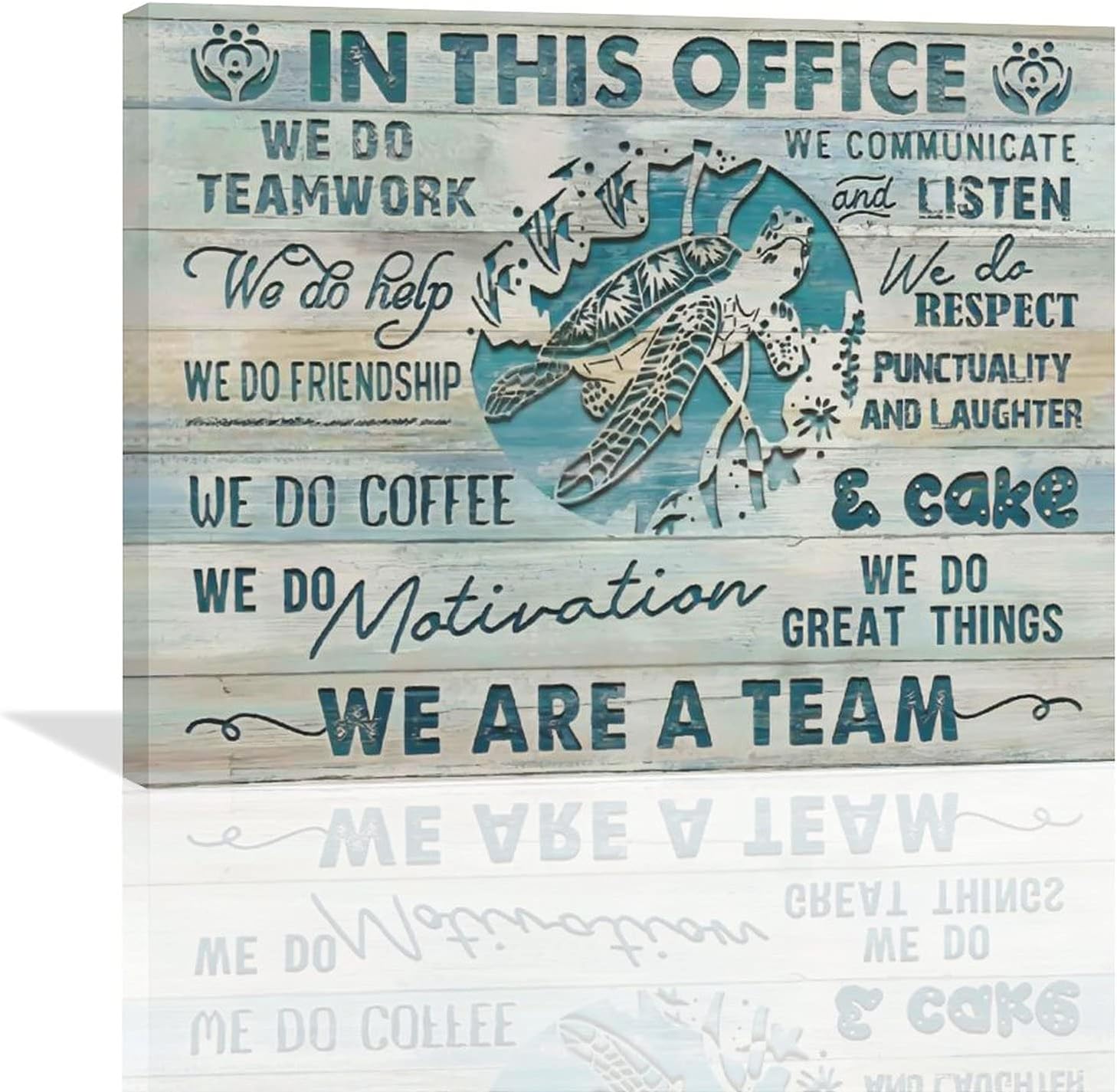 LXHB In This Canvas Wall Art Teamwork Motivational Wall Art for We are ...