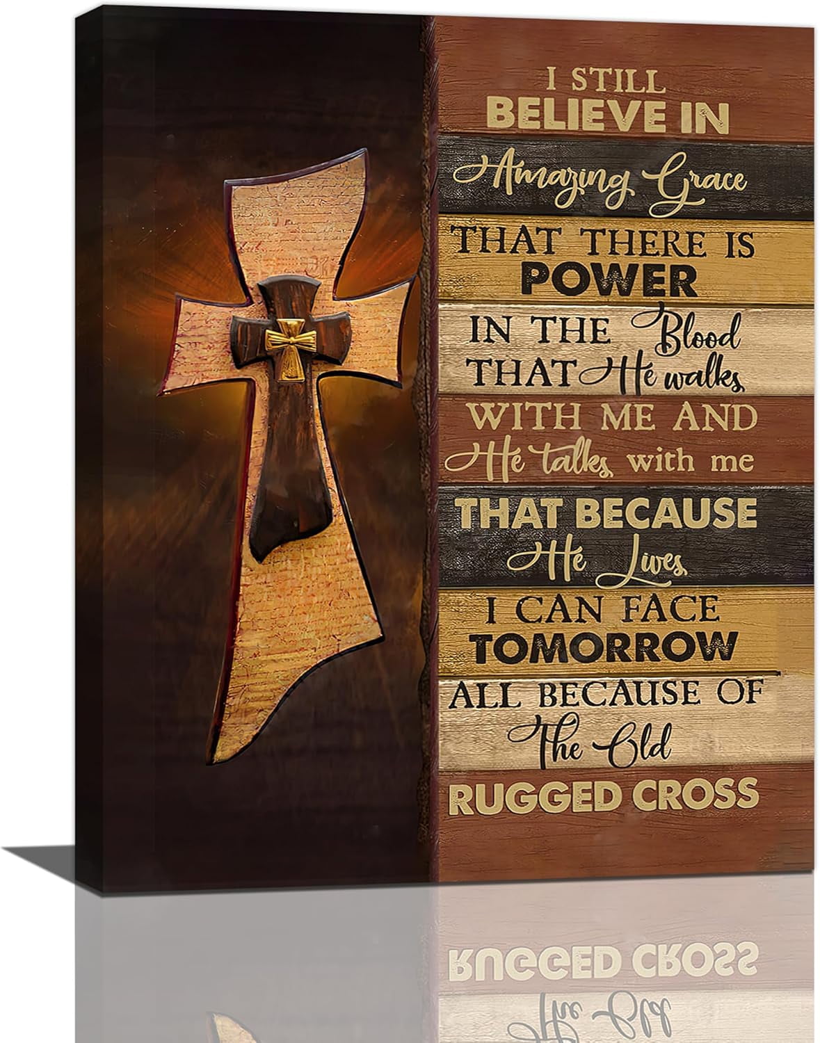 LXHB Christian Cross Wall Art Farmhouse Religious Wall Decor Amazg ...