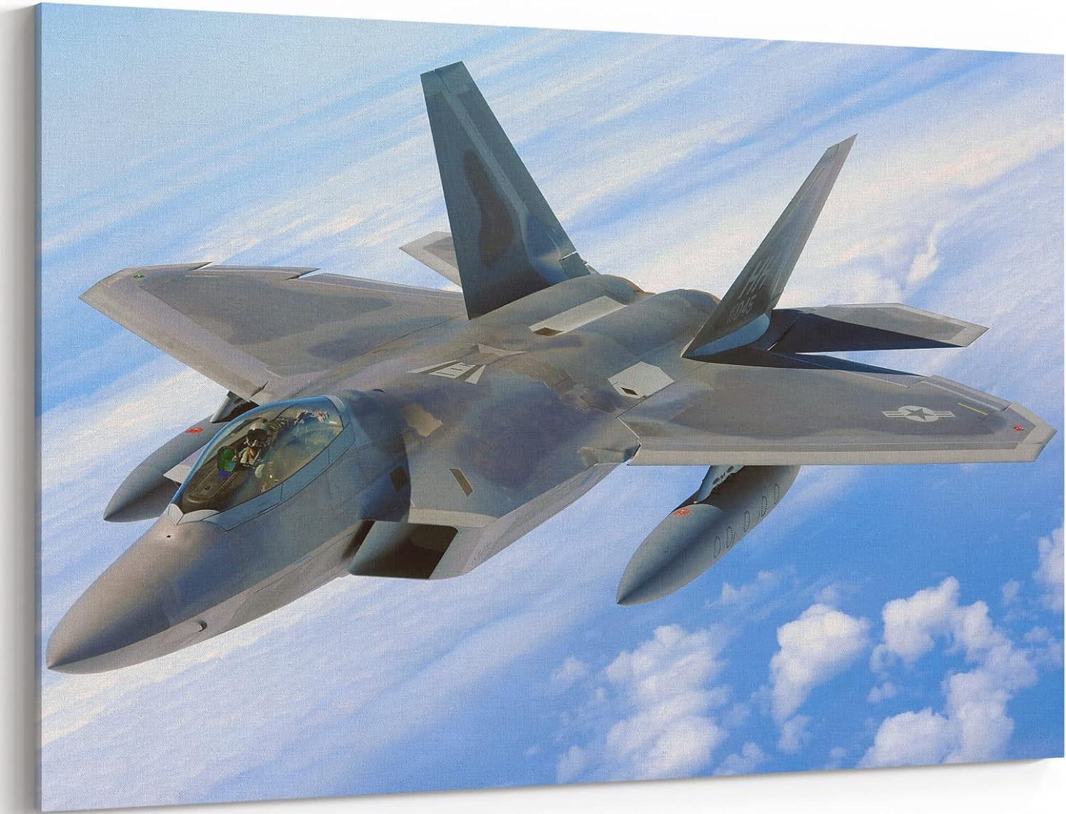 LXHB F-22 Airplane Canvas Wall Art Prts Lockheed Mart F-22 Raptor ...