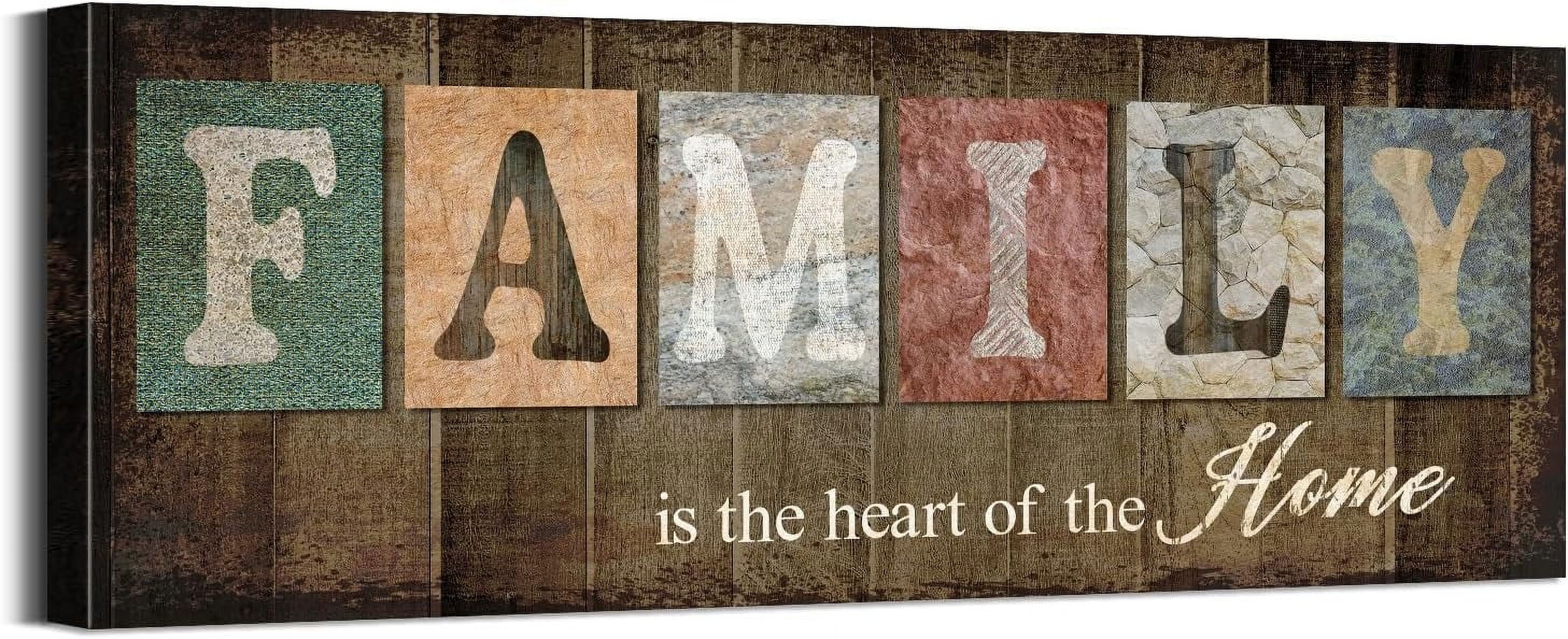 LXHB Family Wall Decorspirational Wall Art Family Sign Wall Decor ...