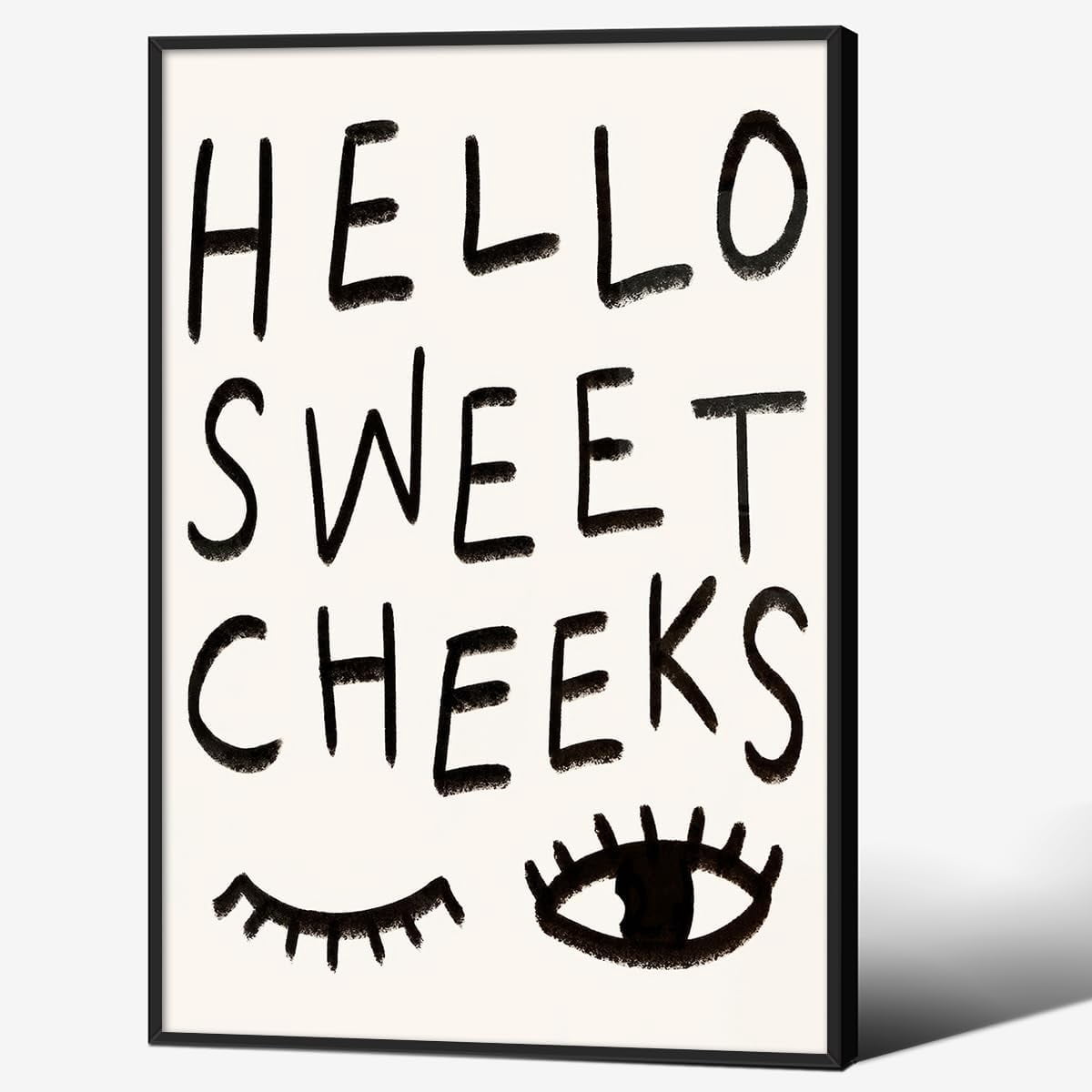 LXHB Hello Sweet Cheeks Poster Funny Cute Bathroom Signs Canvas Wall ...