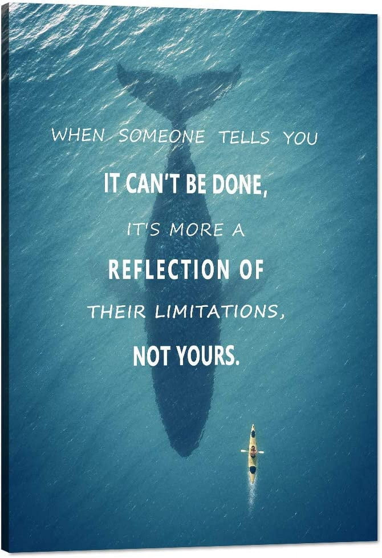 LXHB Inspirational Wall Art Creative Ocean Challenge Limitation Canvas Painting Modern ...