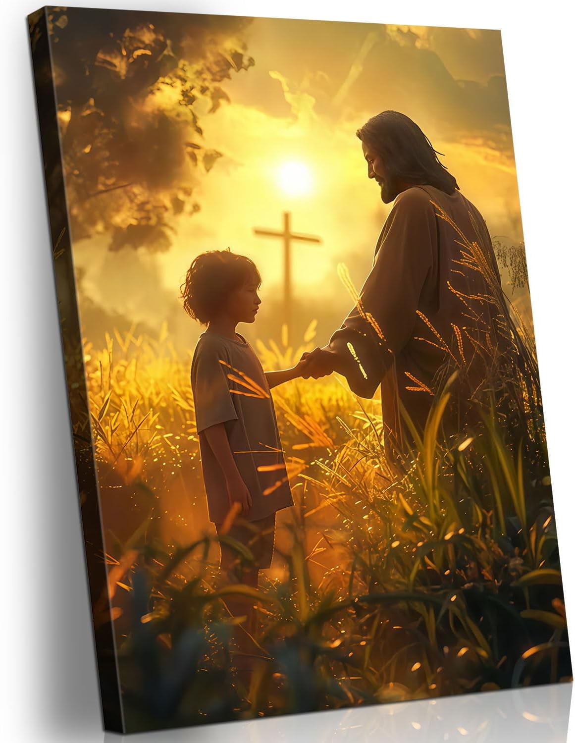 LXHB Jesus and Child Wall Art Religious Decor Patg Christian Canvas Prt ...