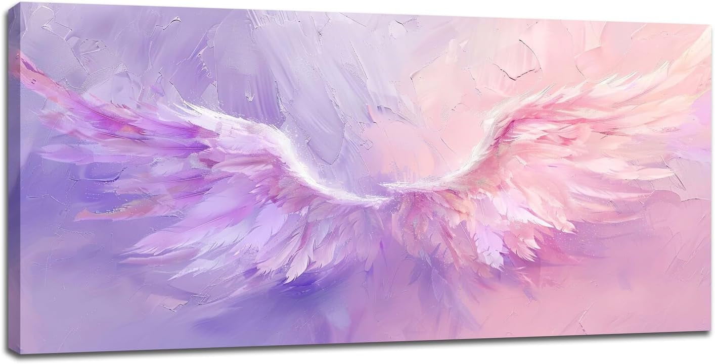 LXHB Large Canvas Wall Art Decor for Living Room Bedroom Pink Angel ...