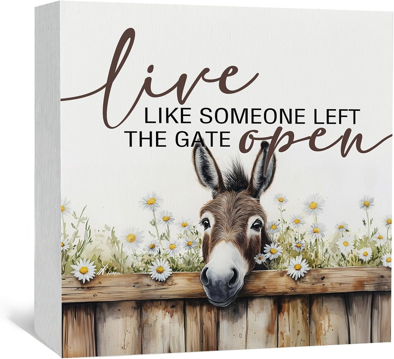 LXHB Live like Someone Left the Gate Open Donkey Sign,Farm House ...