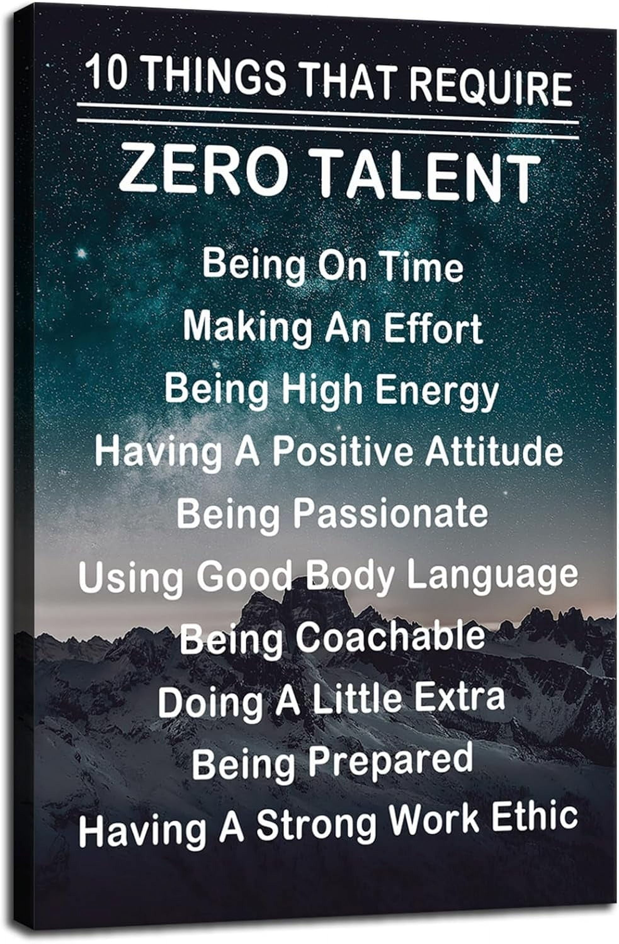 LXHB Motivational Canvas Wall Art Office Motto Decor Ten Things That ...