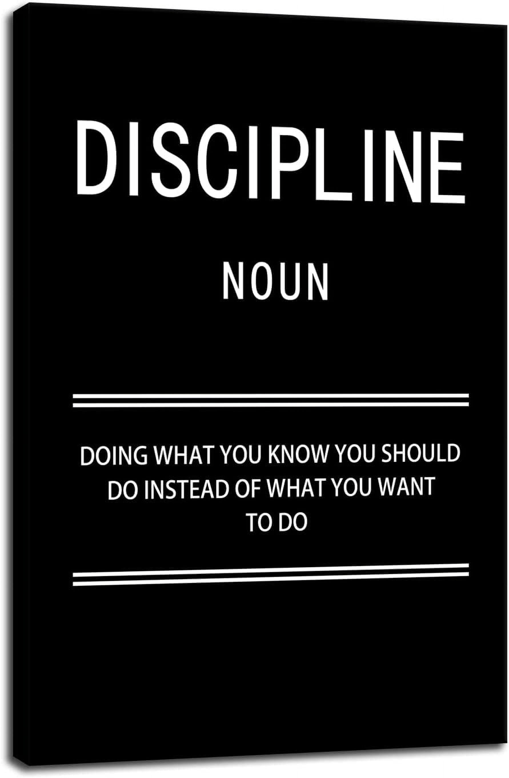 LXHB Motivational Discipline Noun Wall Art Posterspirational Canvas ...