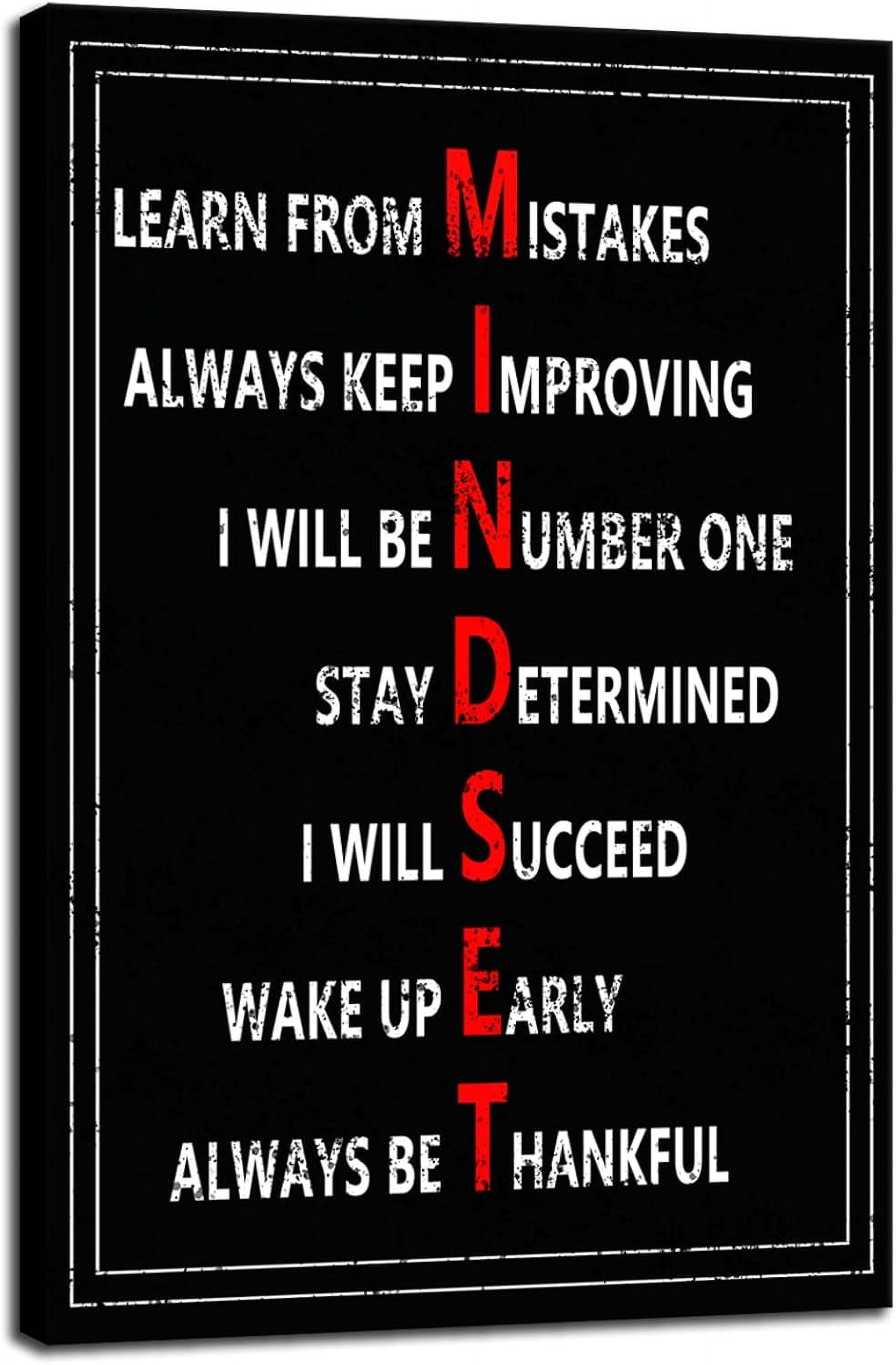 LXHB Motivational Wall Art Mindset Definitionspirational Entrepreneur ...