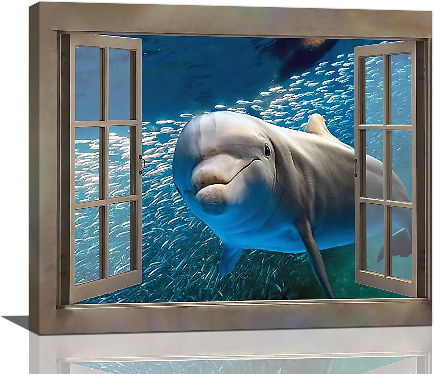 LXHB Nautical Dolph Bathroom Wall Art Coastal Ocean Pictures Wall Decor ...