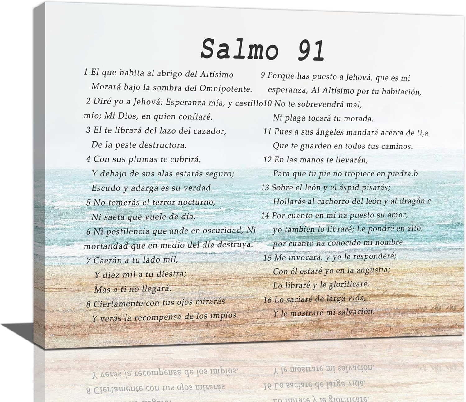 LXHB Salmo 91 Wall Art Psalm 91 Wall Decor En Espa?Ol Para Pared Canvas ...