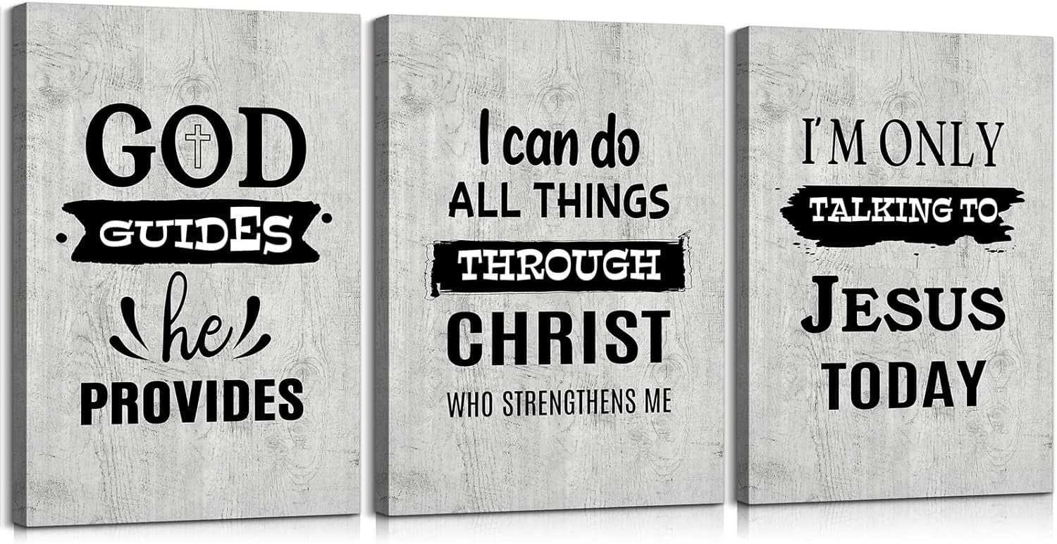 LXHB Scripture Wall Art Jesus Christ Christian Wall Decor Religious ...