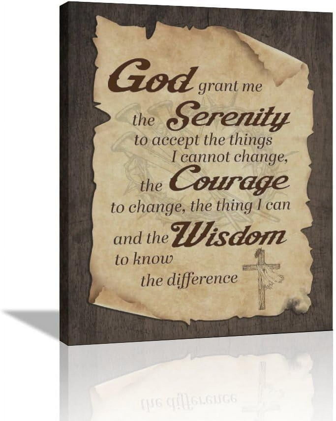 LXHB Serenity Prayer Wall Art Christian Scripture Pictures Wall Decor ...
