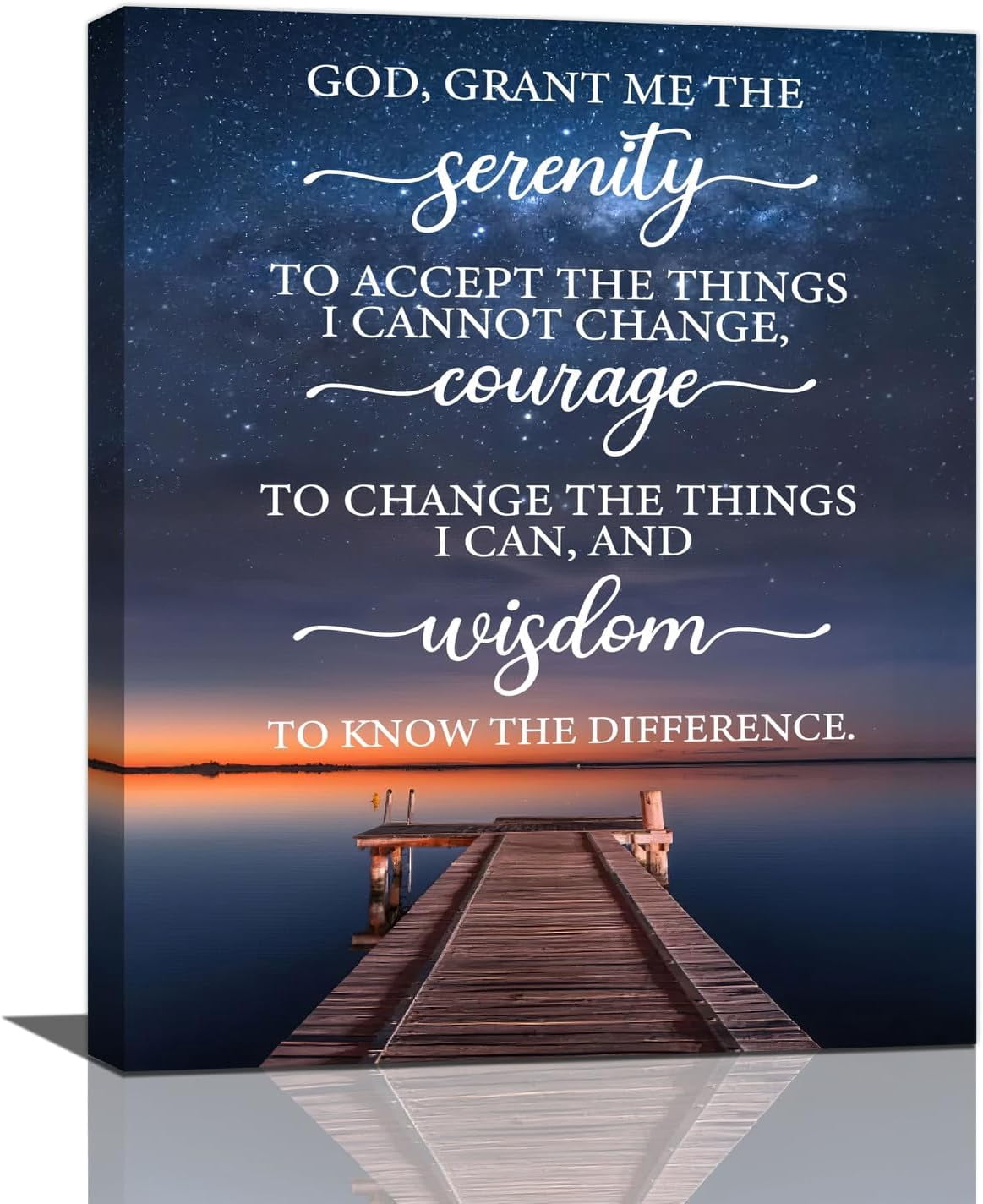 LXHB Serenity Prayer Wall Art Christian Scripture Wall Decor Starry ...