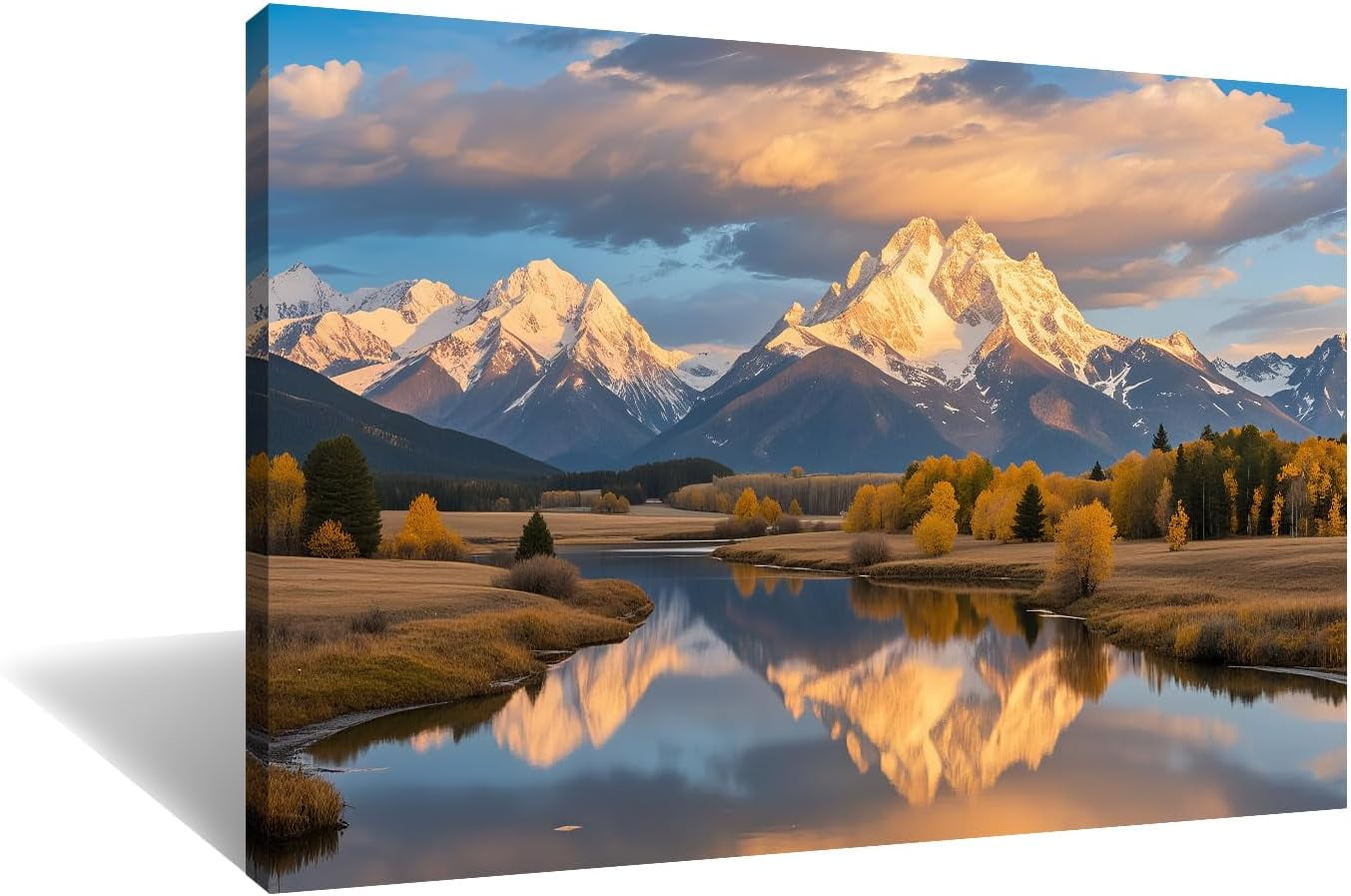 LXHB Snow Mountas Landscape Canvas Poster Wall Art Office Decor Forest ...