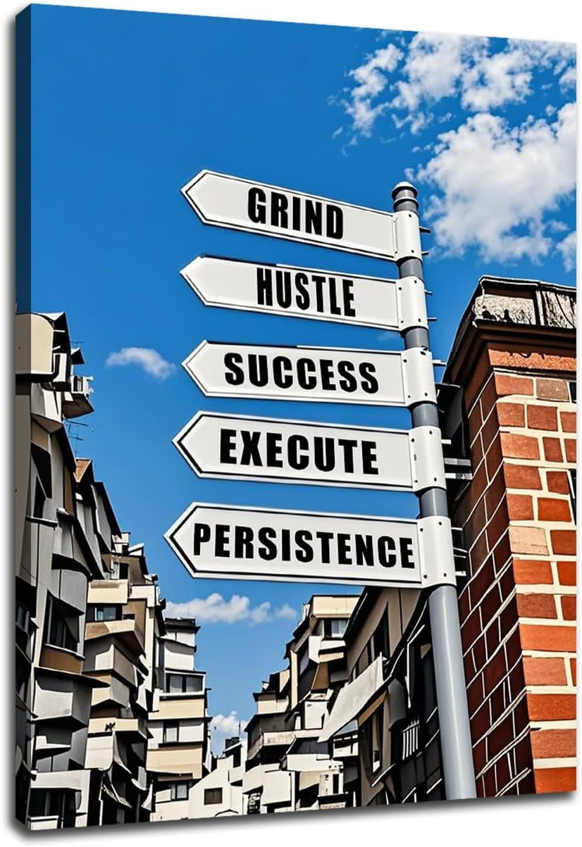 LXHB Street Sign spirational Poster Wall Art Motivational Quotes Prt on ...