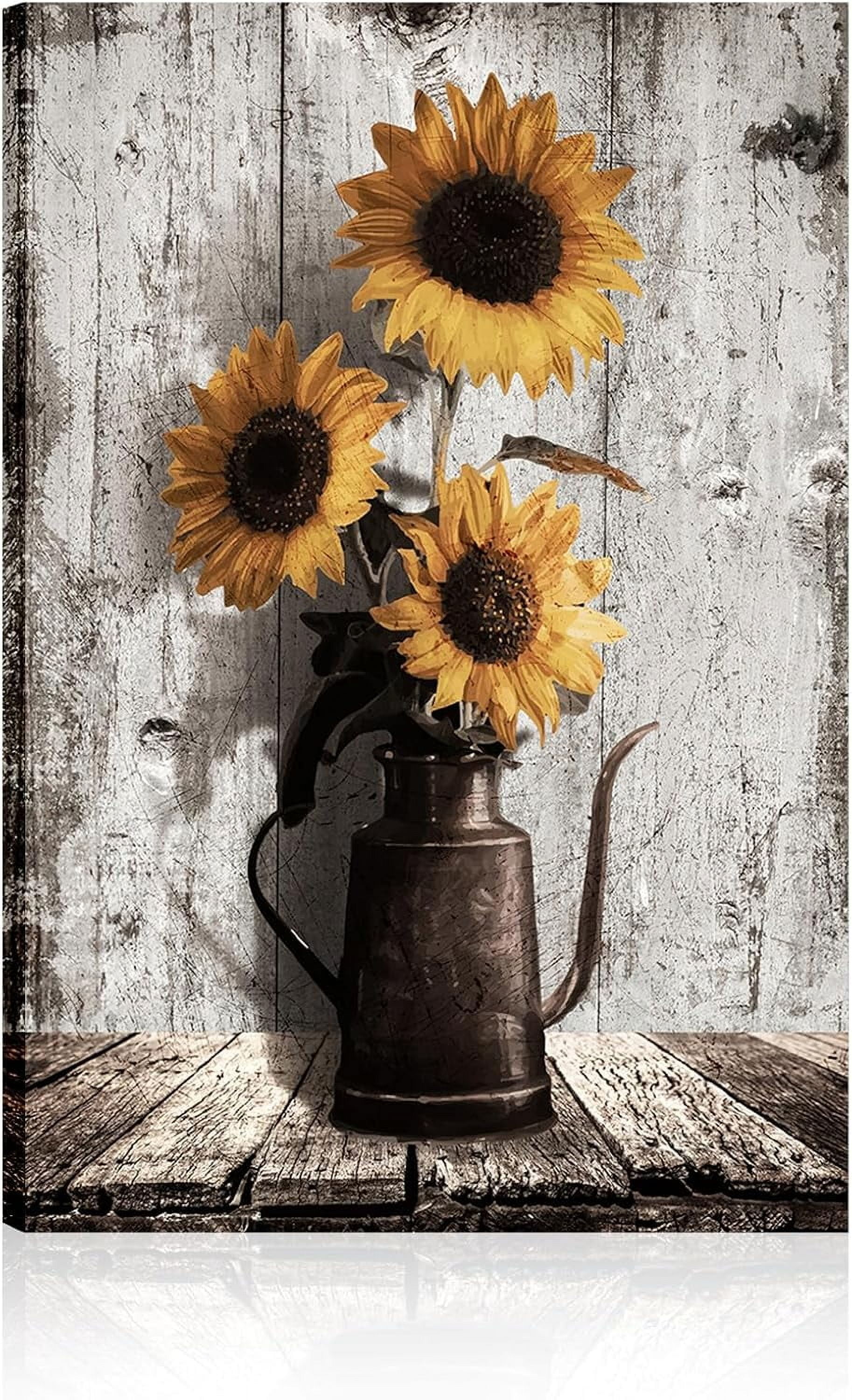 LXHB Sunflower Pictures Kitchen Wall : Yellow Sunflower Paintings ...