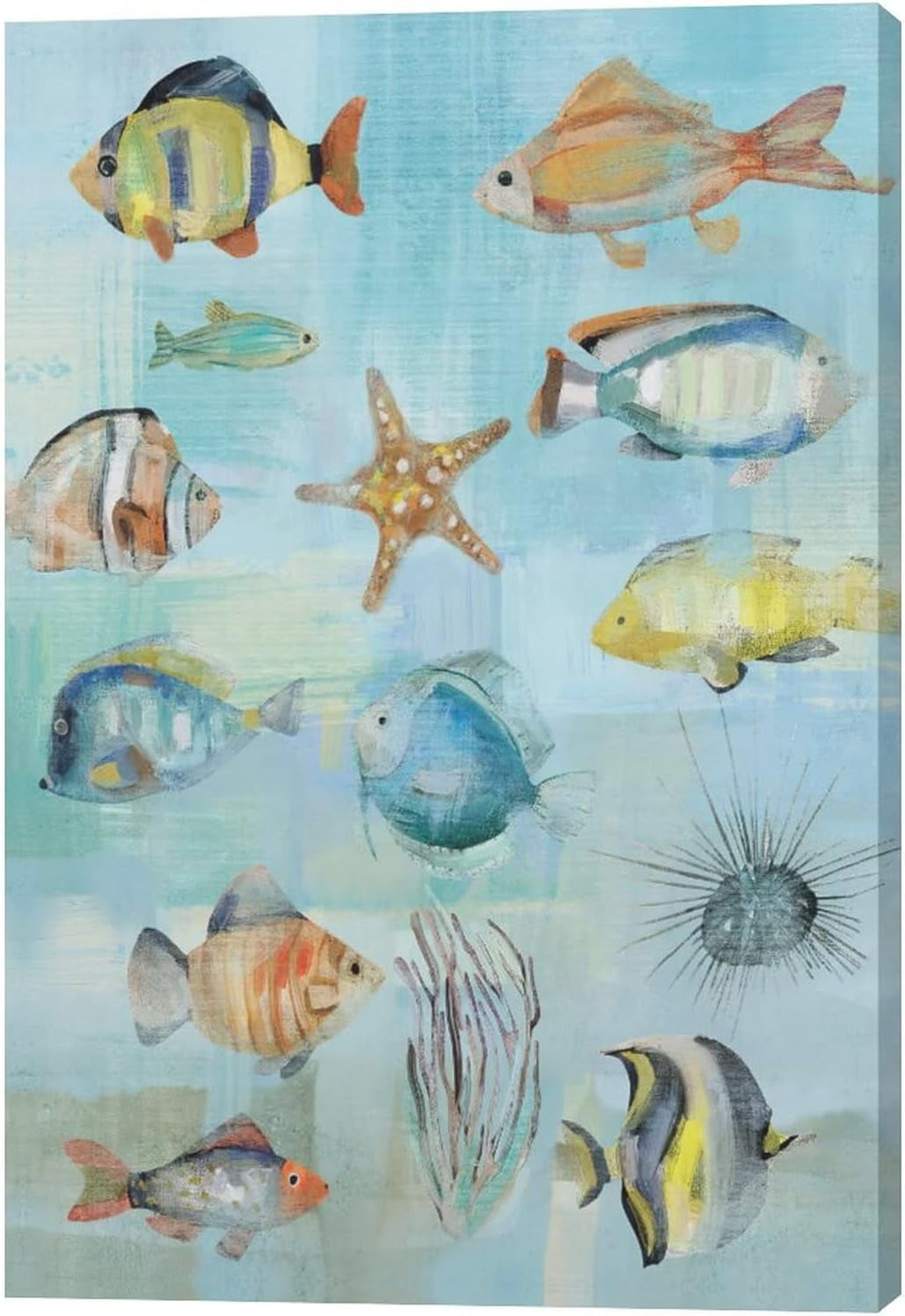 LXHB Tropical Fish Wall Art Beach Coastal Fishg Wall Decor Ocean Theme ...