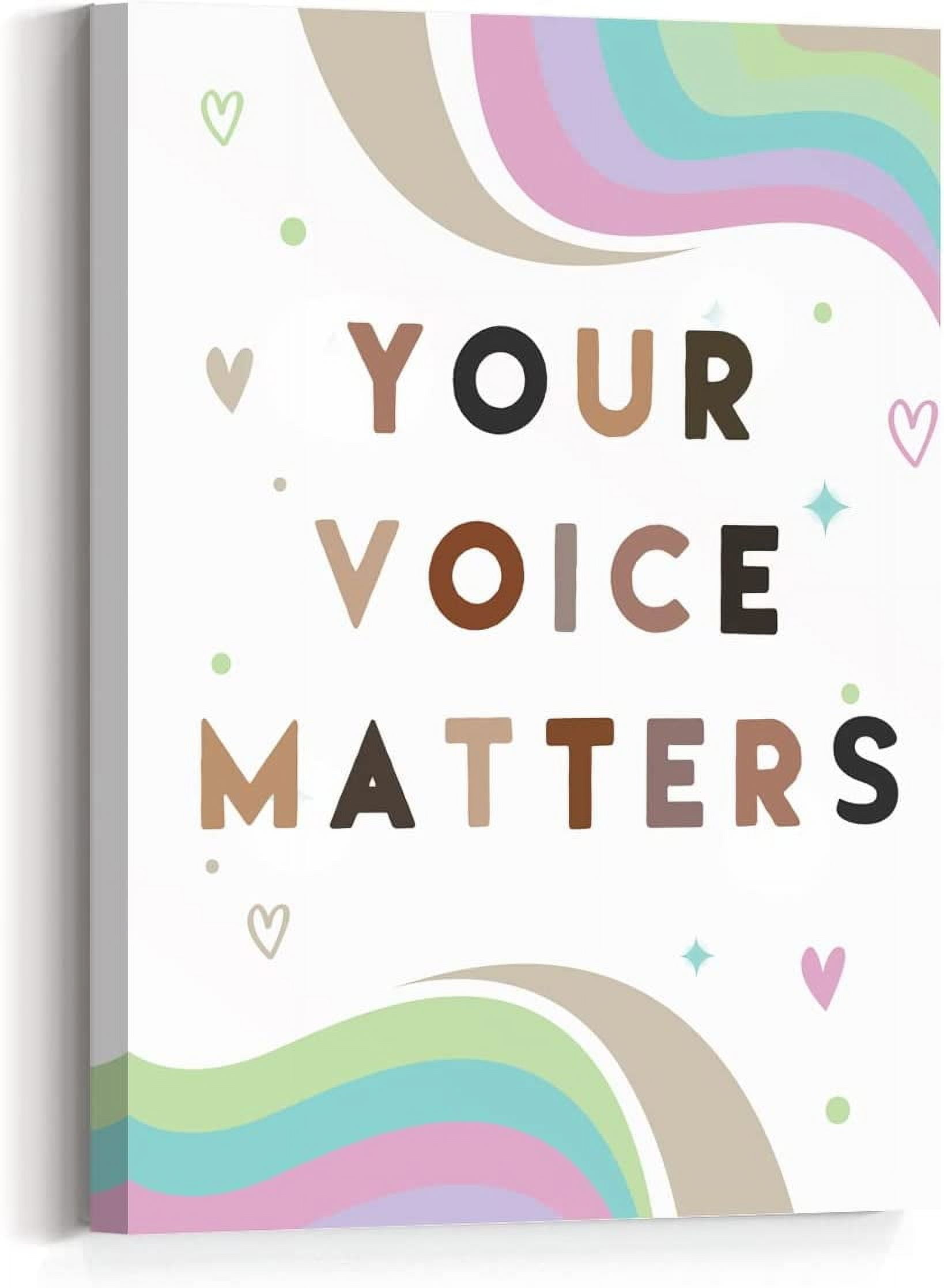 LXHB Your Voice Matters Wall Decor,Diversity Posters for Classroom ...