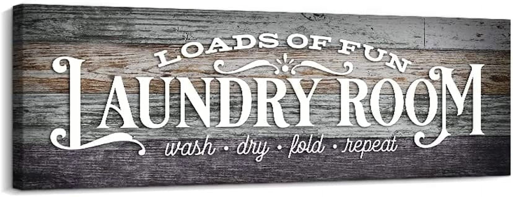 LXHB Vtage Laundry Room Sign Canvas Wall Art | Laundry Schedule Funny ...