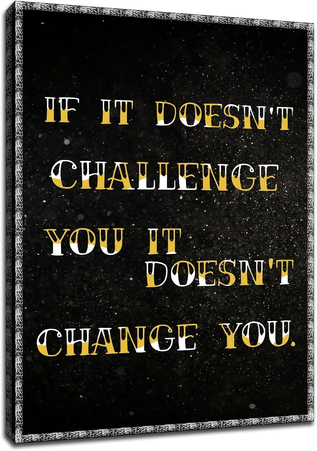LXHB spirational Canvas Patg Wall Art Challenge Positive Quote Wall Art ...