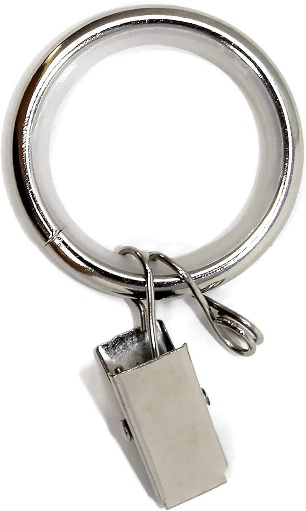 LXLP 1.25" Quiet Smooth Drapery Curtain Rod Rings for 1" Rod with Clips ...