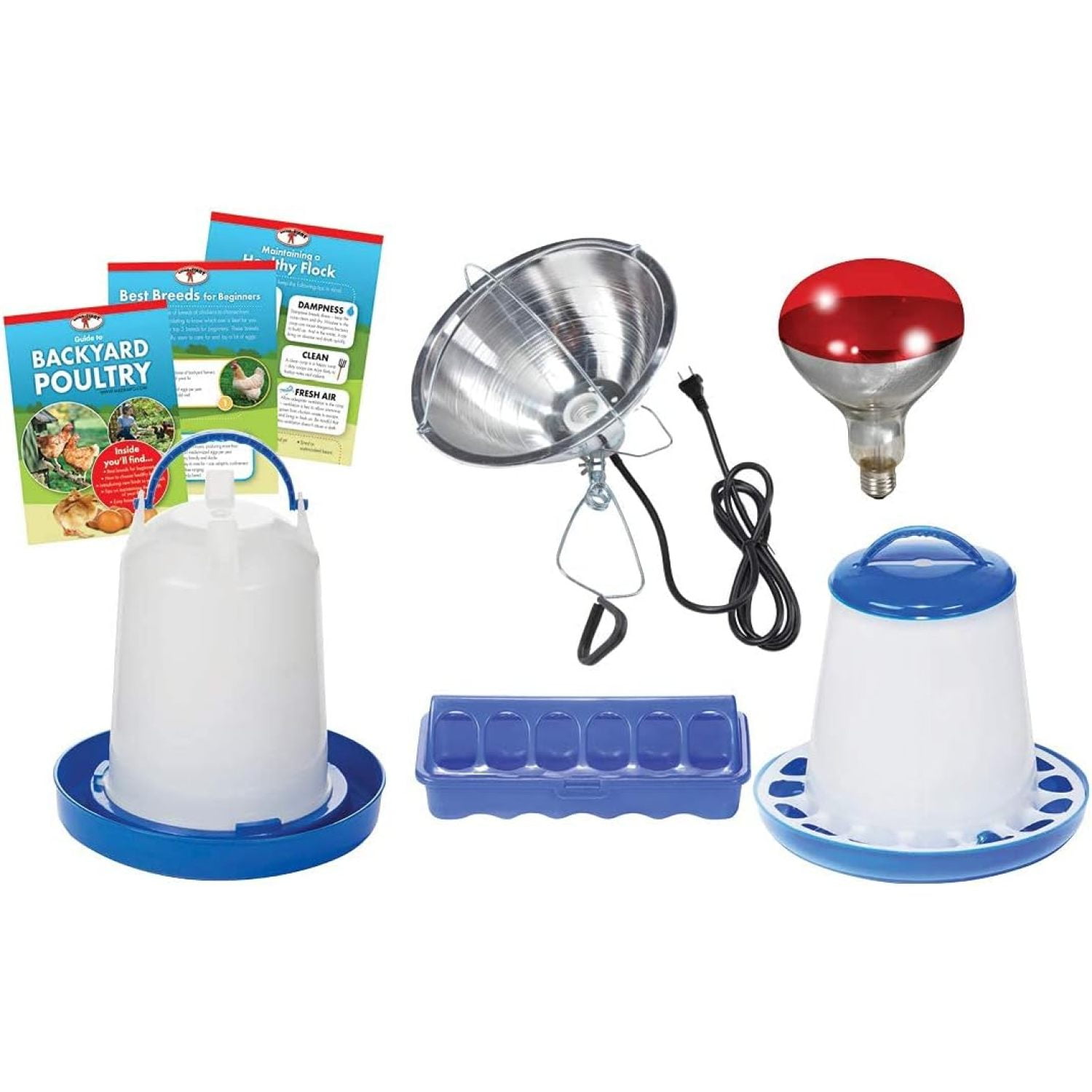 LXLP® Chicken and Poultry Starter Kit | Heat Lamp, Light Bulb, Feeders ...