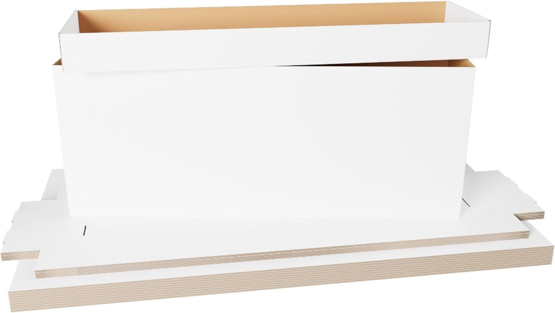 LXLP Comic Book Storage Box - 2 Count Long Comic Book Boxes with White Corrugated Cardboard ...