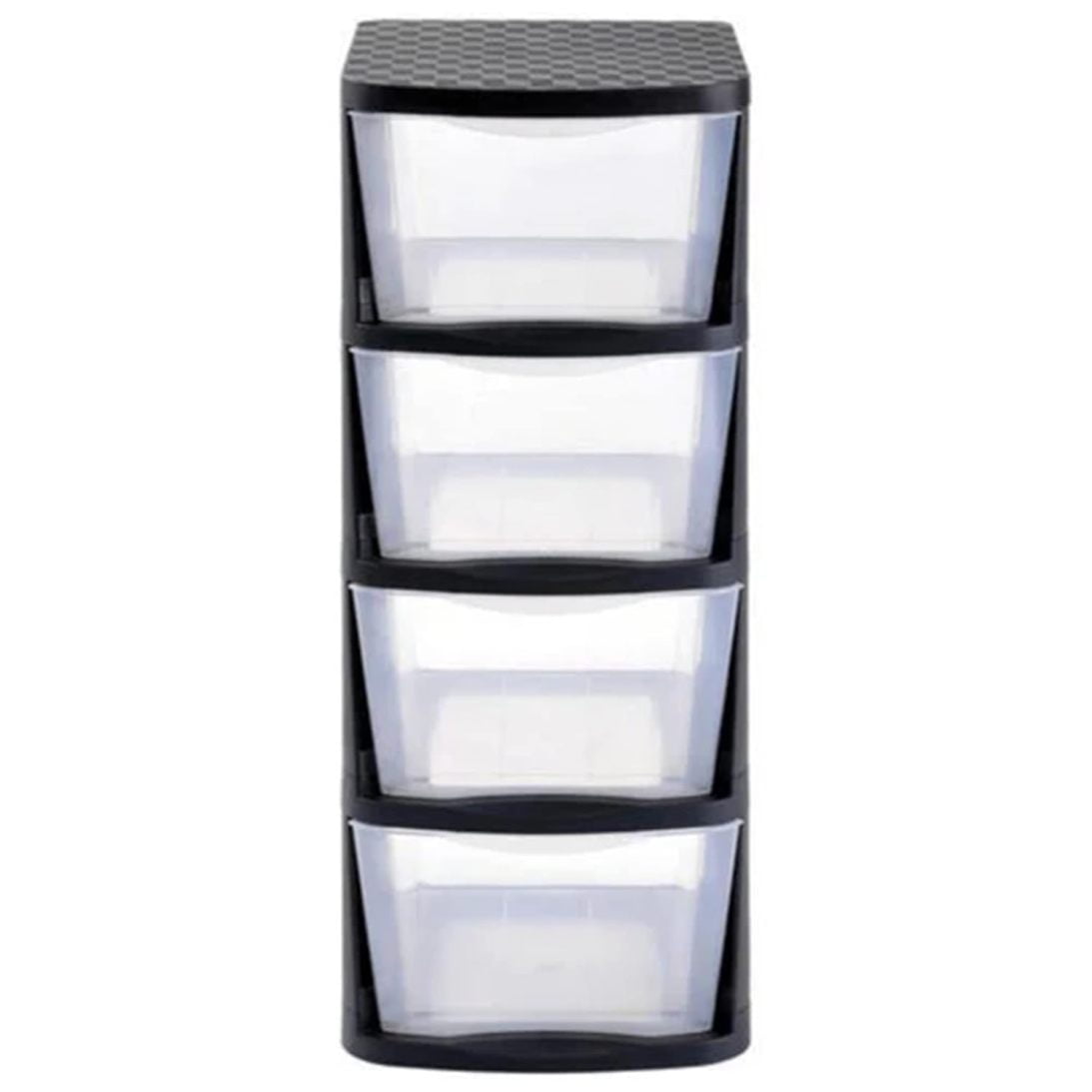 LXLP Plastic 4 Drawer Storage Container Tower with 4 Large Pull Out ...