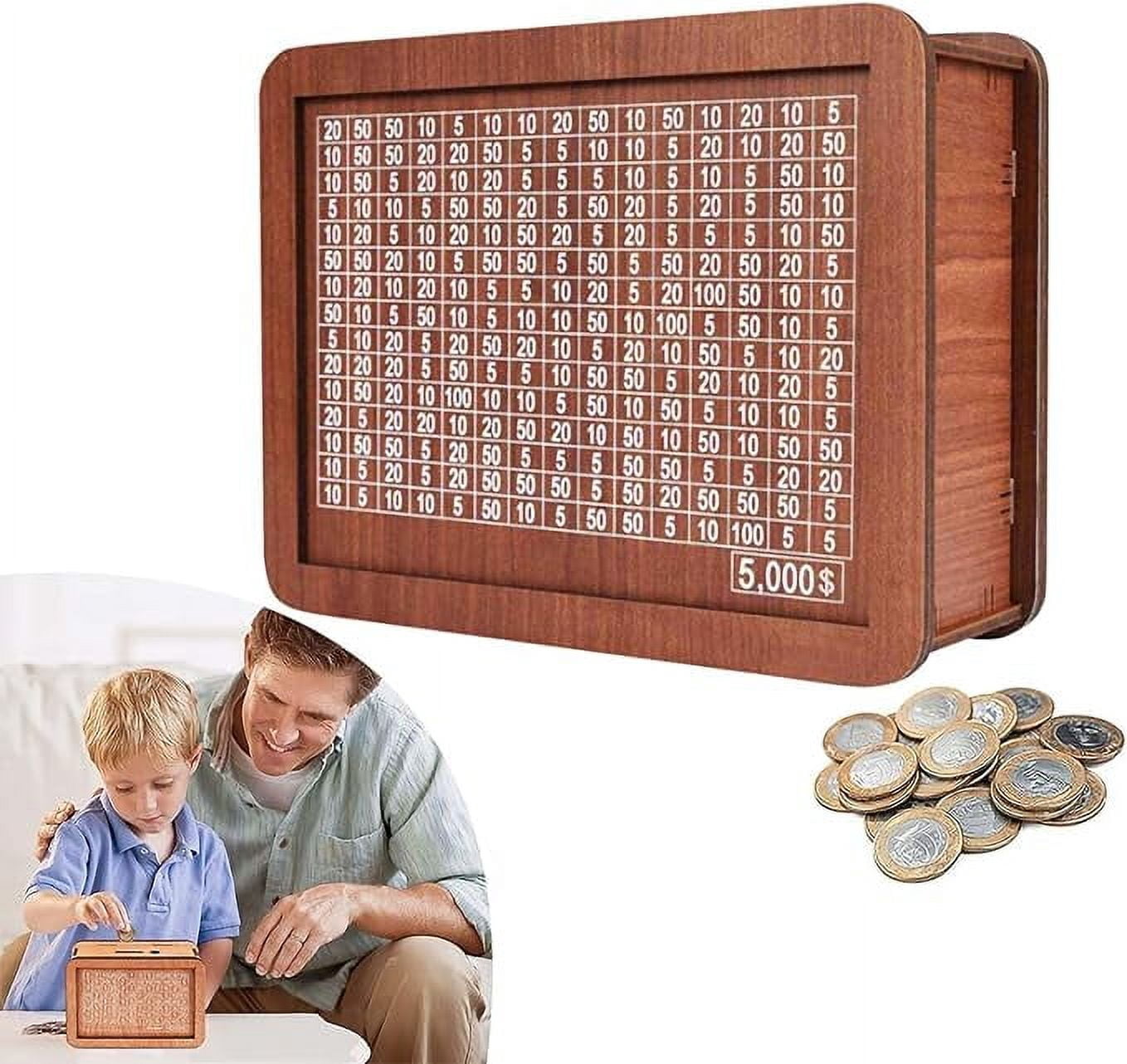 LXPAM Wooden Cash Saver Money Box,a Great Tool for Kids' Financial ...