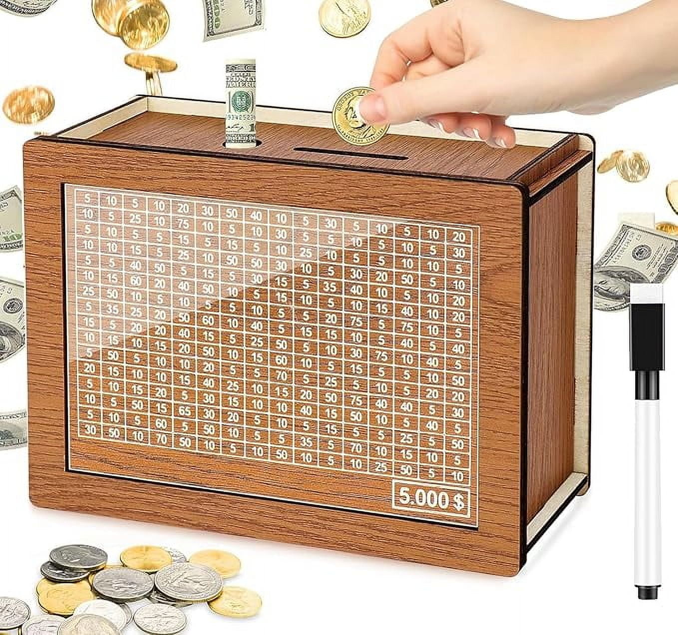 LXPAM Wooden Cash Saver Money Box,an Excellent Choice for Kids ...